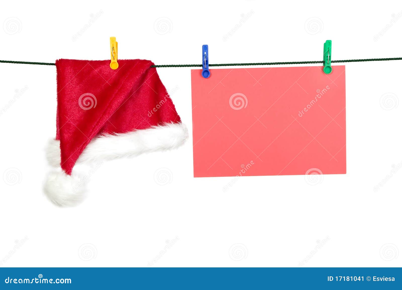 Christmas Cap and Sheet of Paper Stock Image - Image of xmas, frame ...
