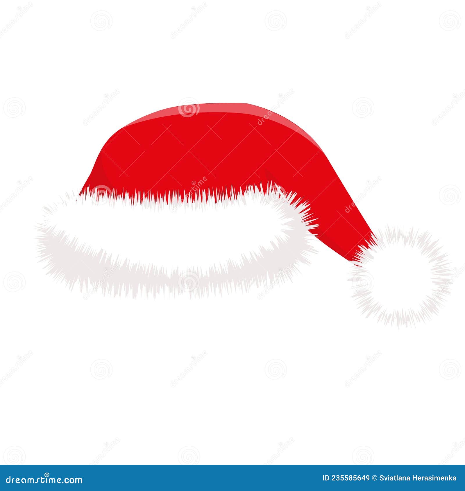 Christmas Cap. Vector Illustration in Cartoon Style. Stock Vector ...
