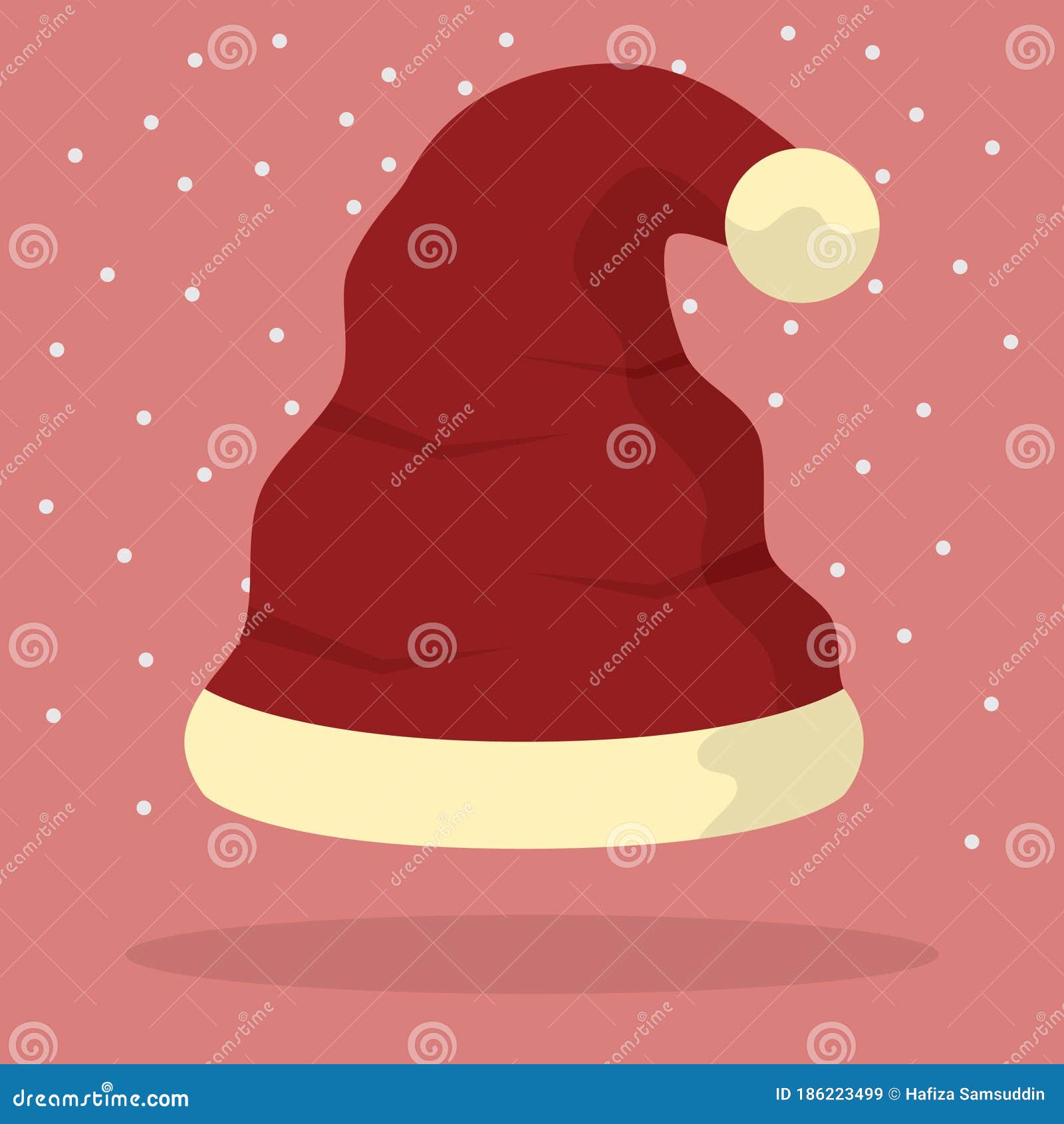 Christmas Cap. Vector Illustration Decorative Design Stock Vector ...
