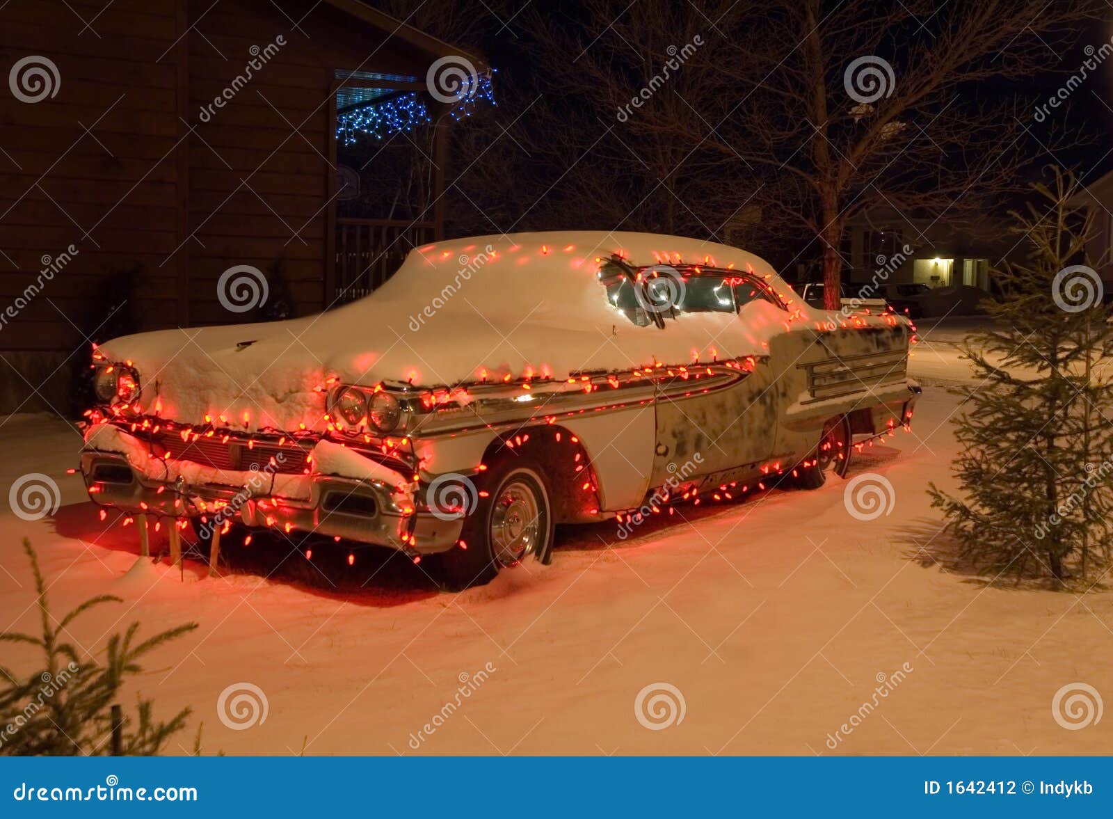Christmas car 2 stock photo. Image of xmas, antique, vintage - 1642412