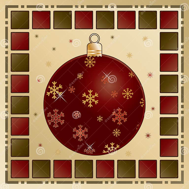 Christmas card stock vector. Illustration of border, square - 17212421