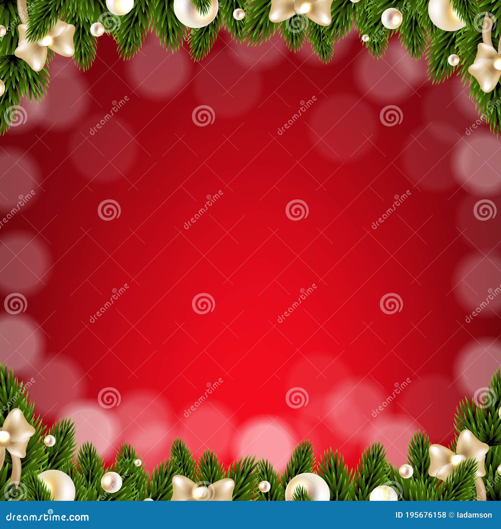 Christmas Card with Border stock vector. Illustration of postcard ...