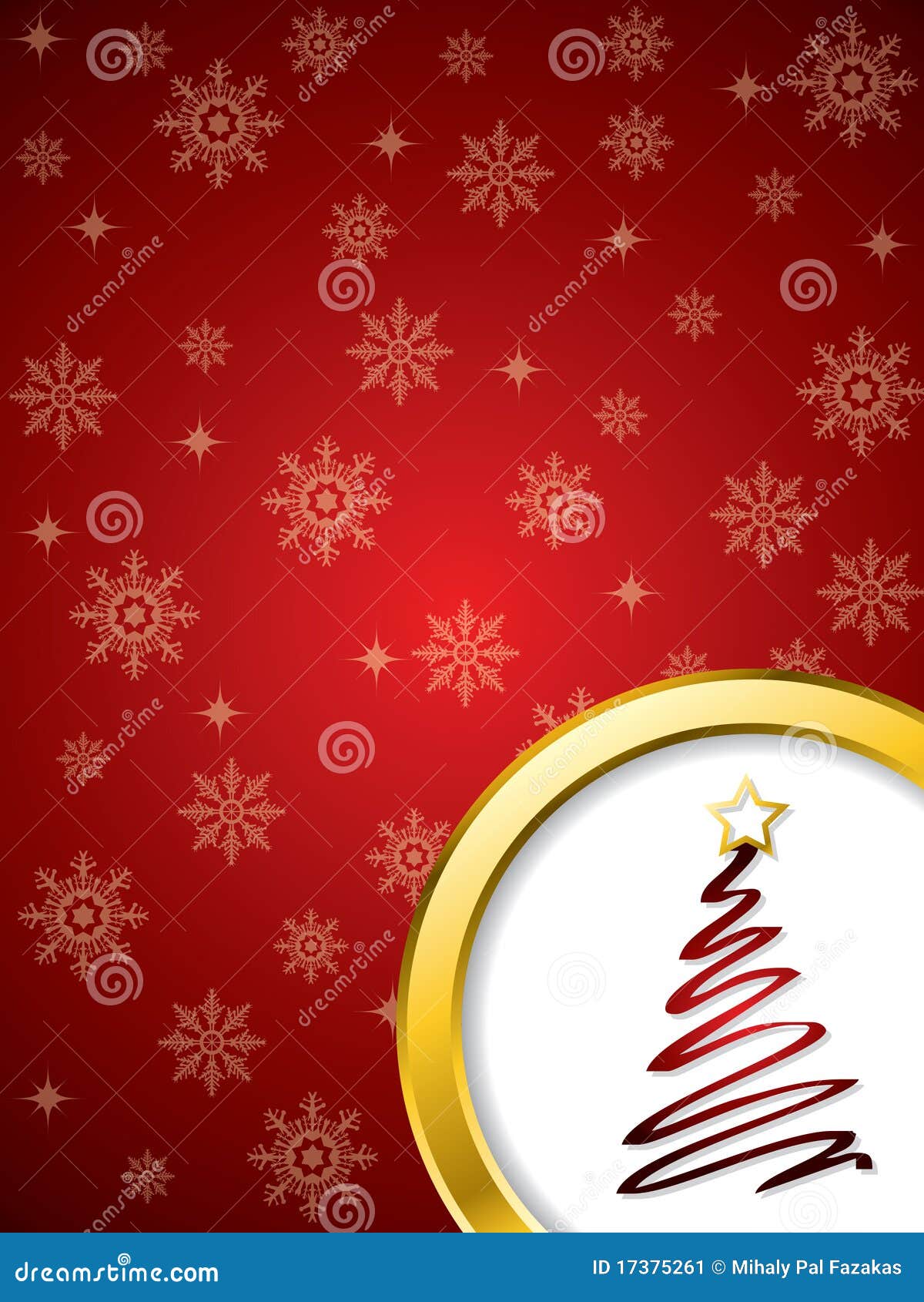 Christmas Card Design in Red Stock Vector - Illustration of curve ...