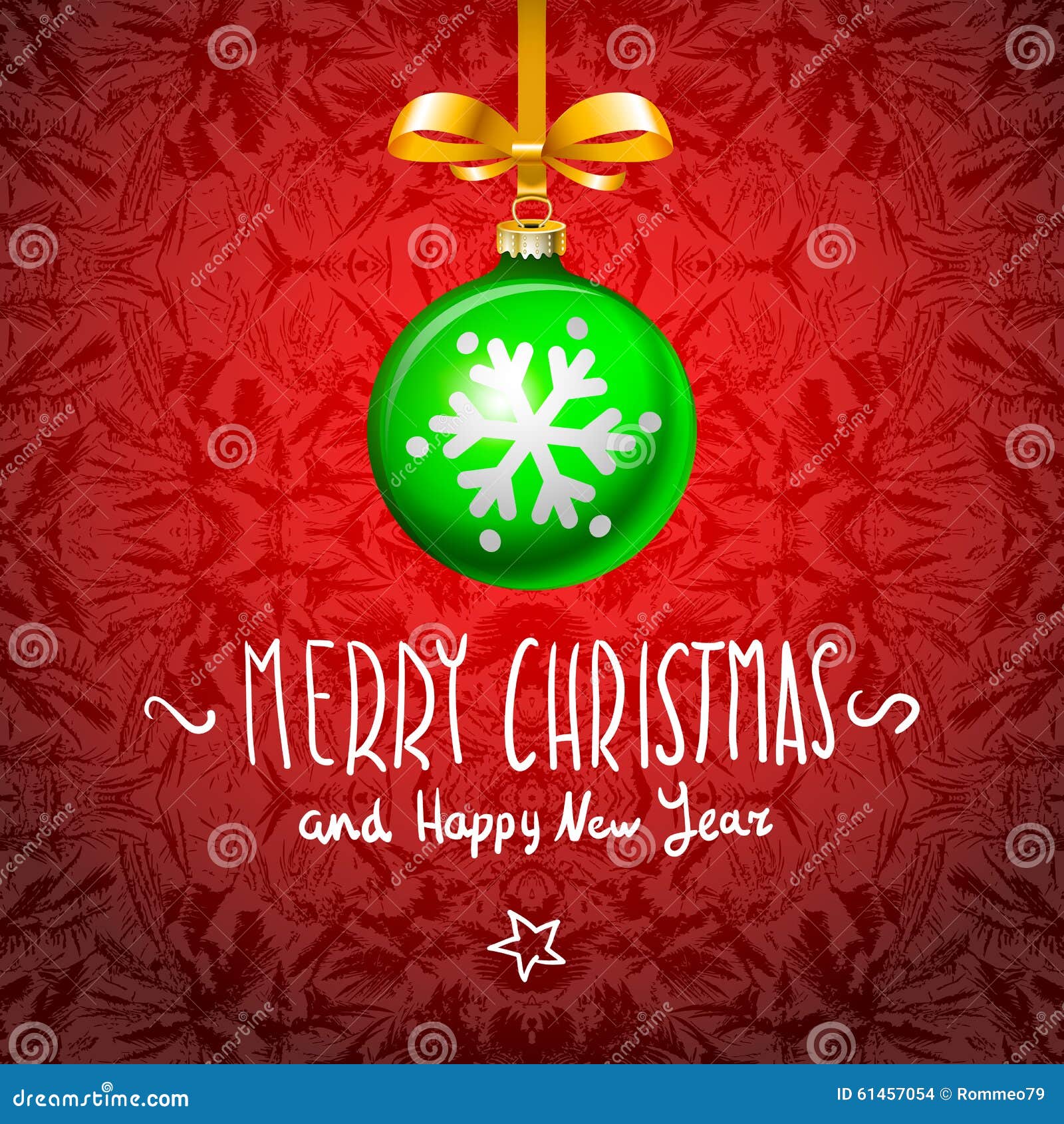 Christmas Card with Handmade Text Ball Elements Stock Vector ...