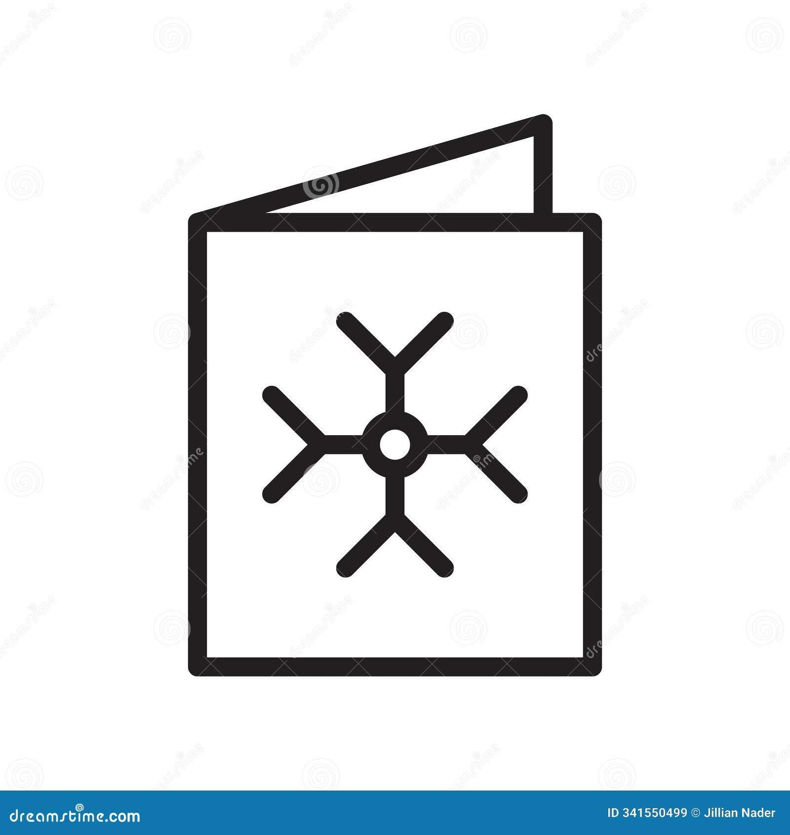 Christmas Card Icon Flat Line Illustration Stock Illustration ...