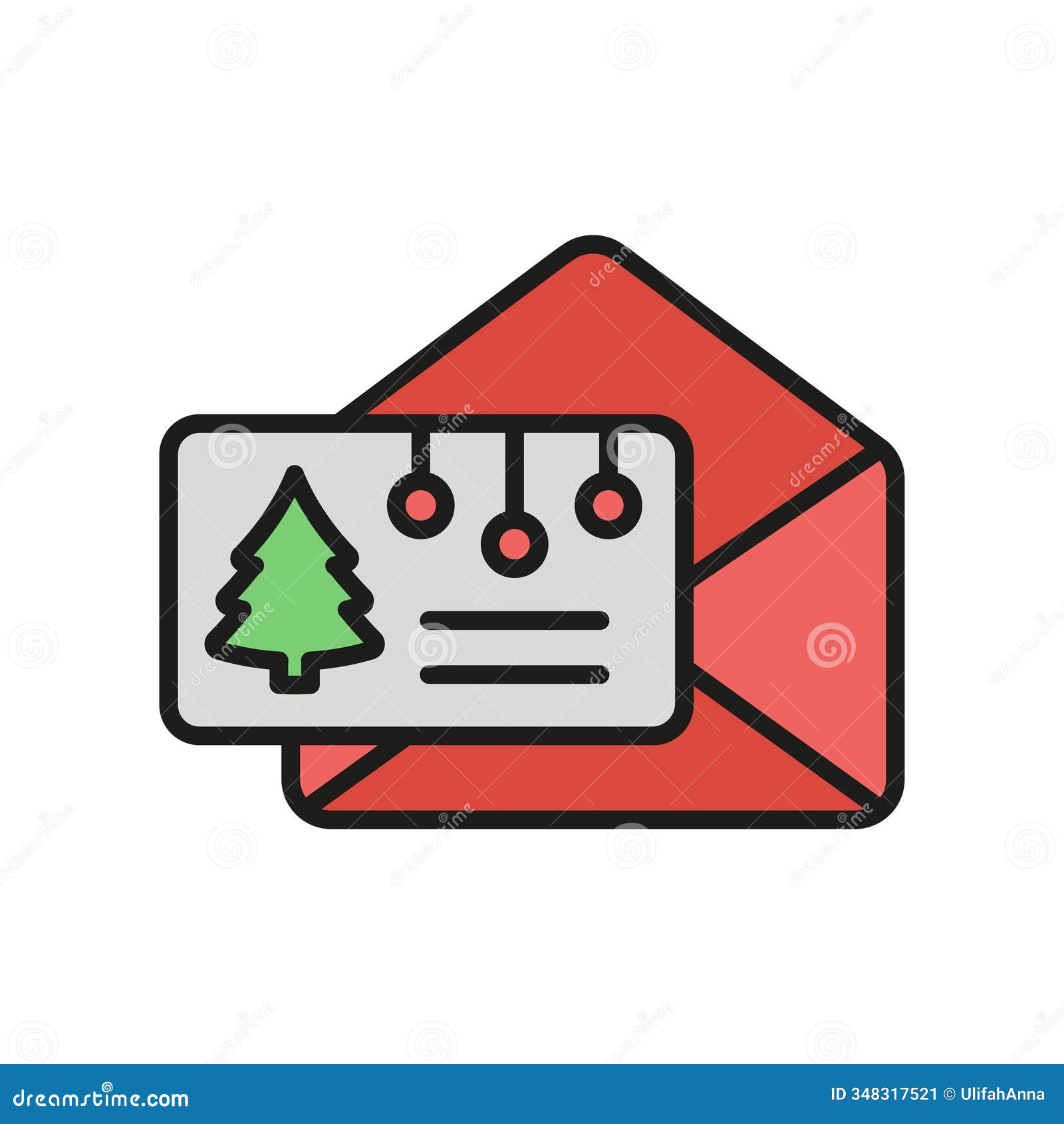 Christmas Card Icon Vector Basic Design Simple and Modern Stock ...