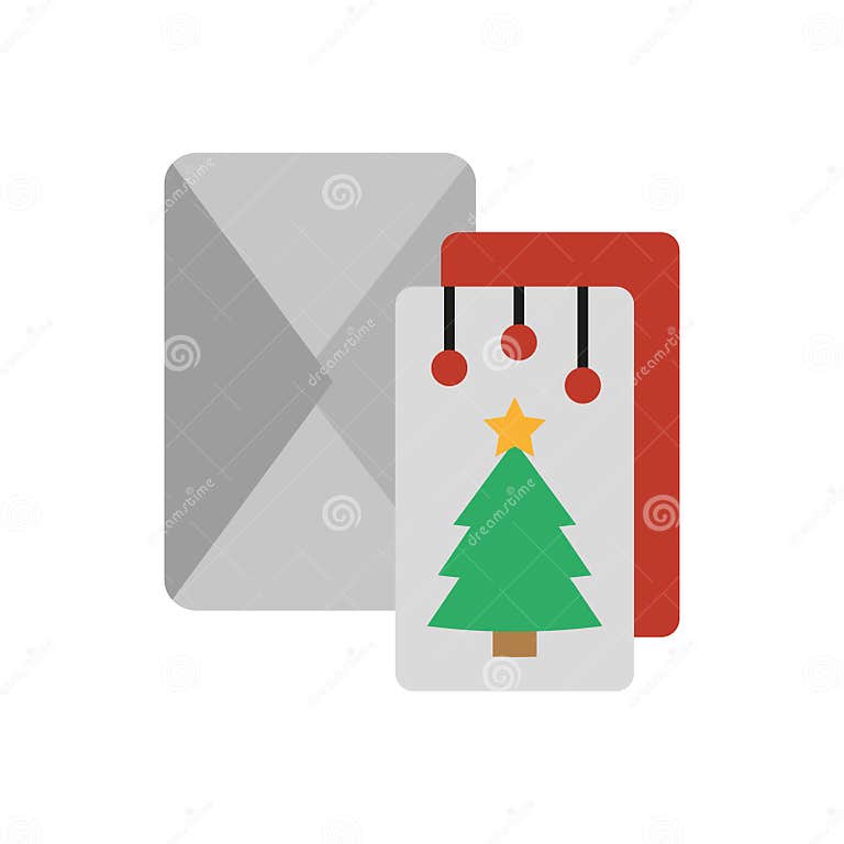 Christmas Card Icon Vector Basic Design Simple and Modern Stock ...