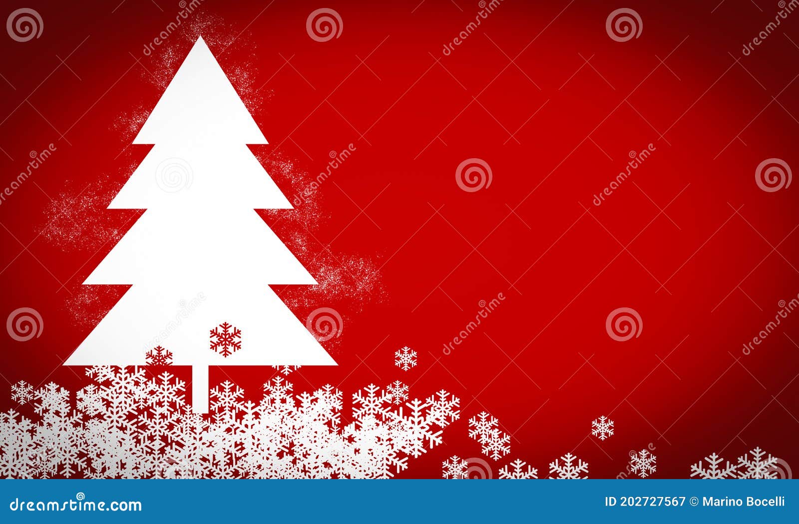 Christmas Card Illustration on Red Background Stock Illustration ...