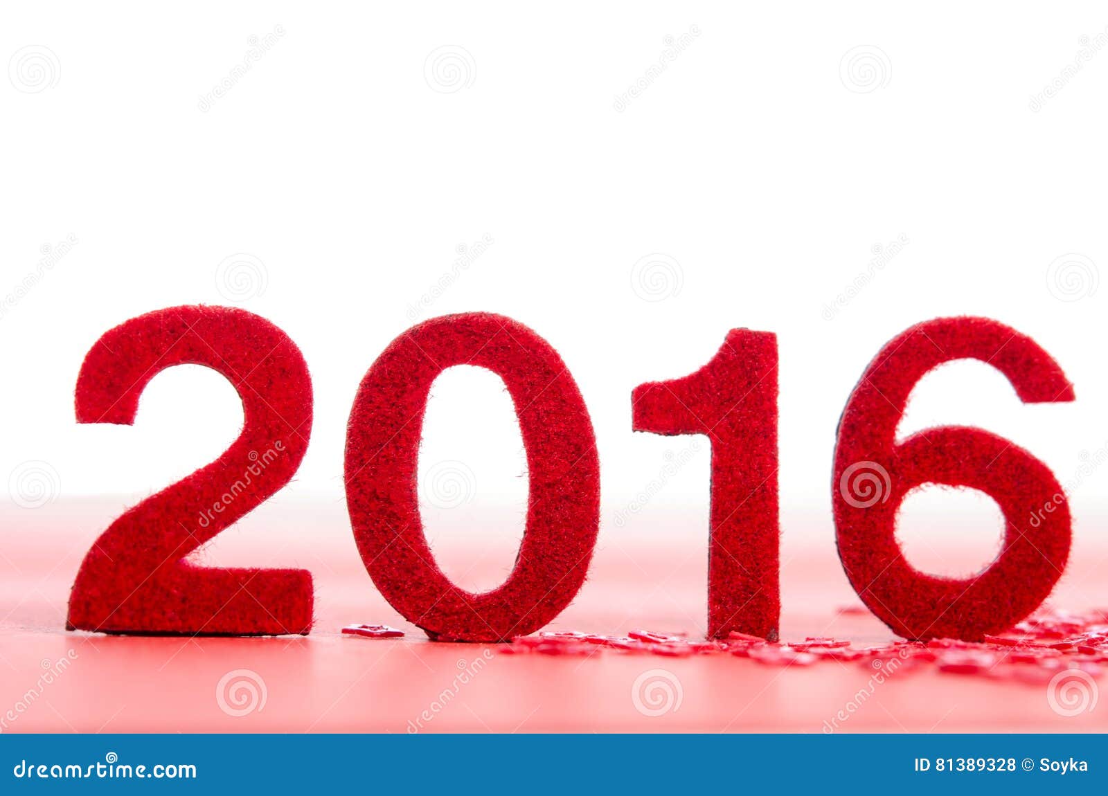 Christmas Card with Number 2016 Stock Photo - Image of decoration ...