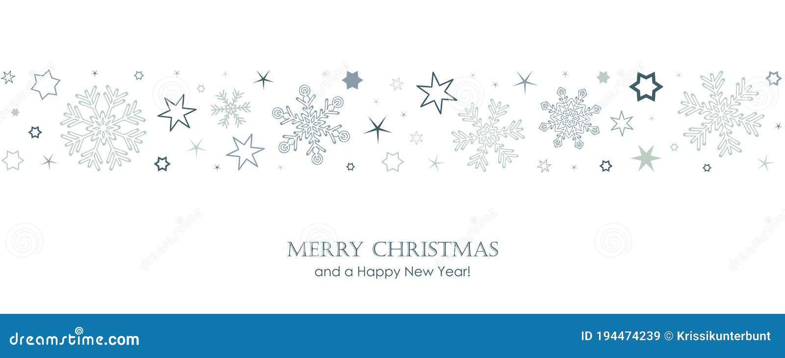 Christmas Card with Snowflake Border Stock Vector - Illustration of ...