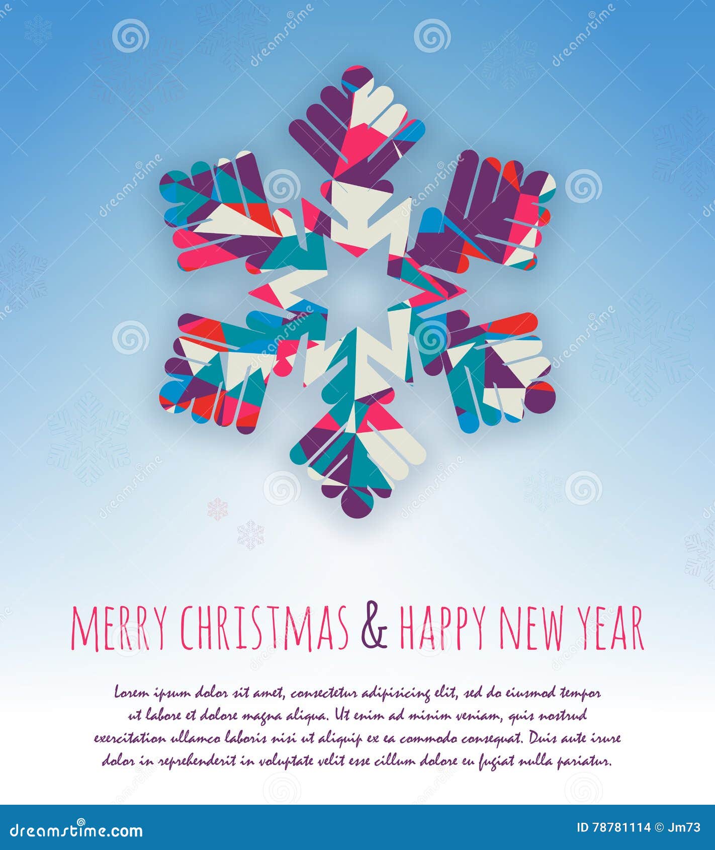 Christmas Card with Snowflakes and Place for Text Stock Vector ...