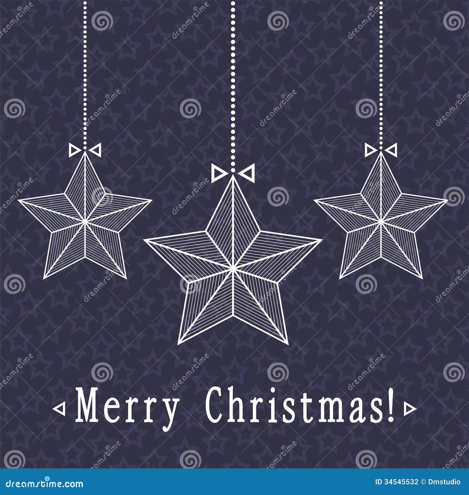 Vector Christmas Card with Stars Stock Vector - Illustration of ...