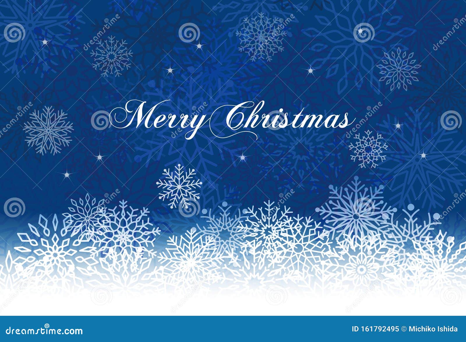 Christmas Card with Stylish Snowflake Illustration Stock Illustration ...