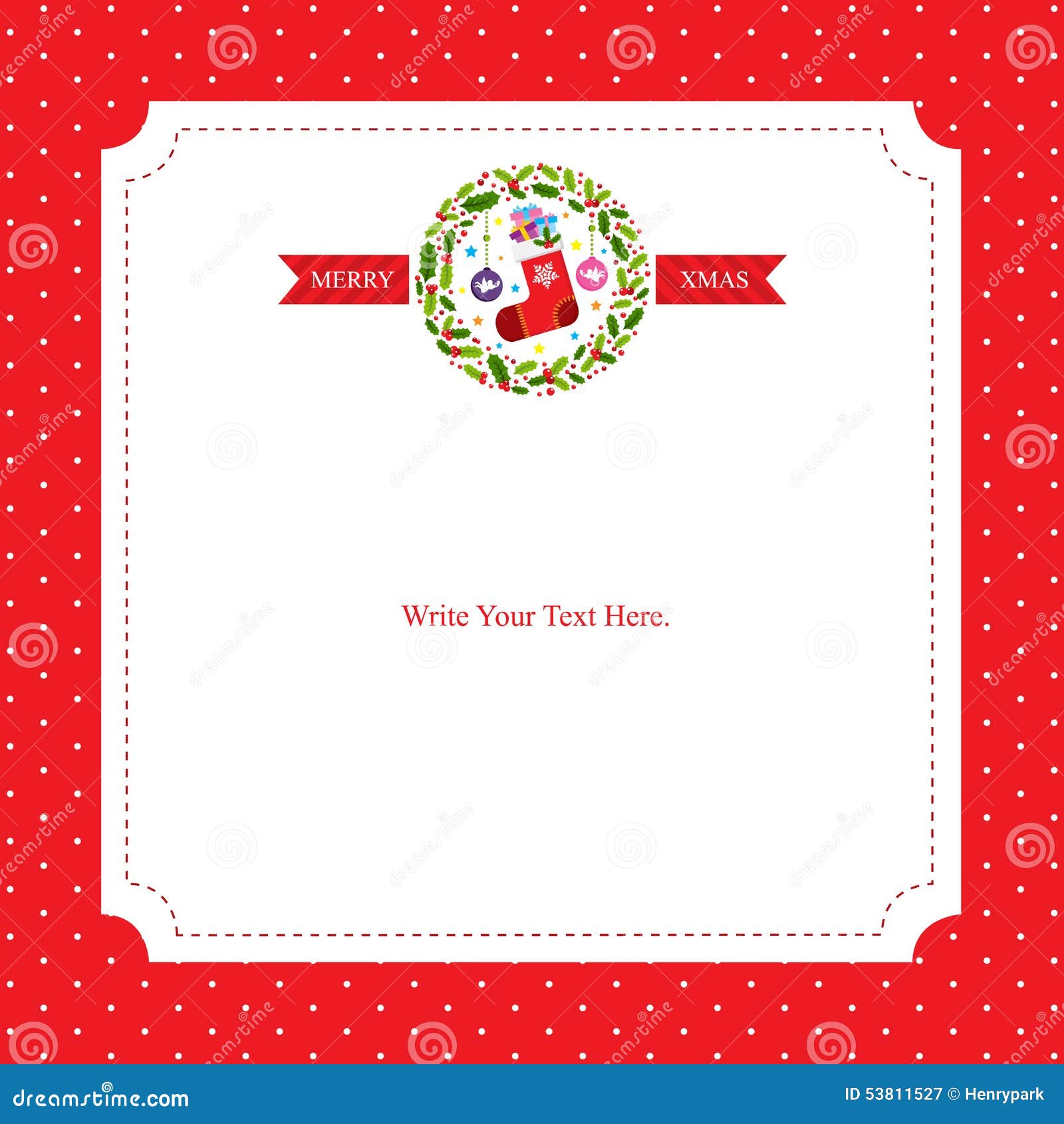 Christmas card template stock illustration. Illustration of holiday ...
