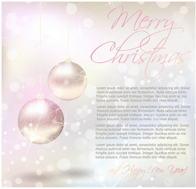 Christmas Card with Text Sample Stock Vector - Illustration of abstract ...