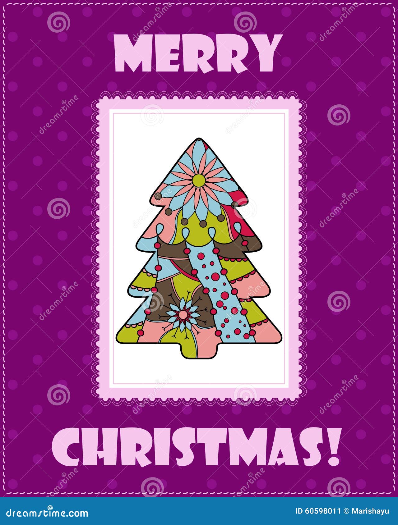 Christmas card with tree stock illustration. Illustration of banner ... Christmas card with tree stock illustration. Illustration of banner ...