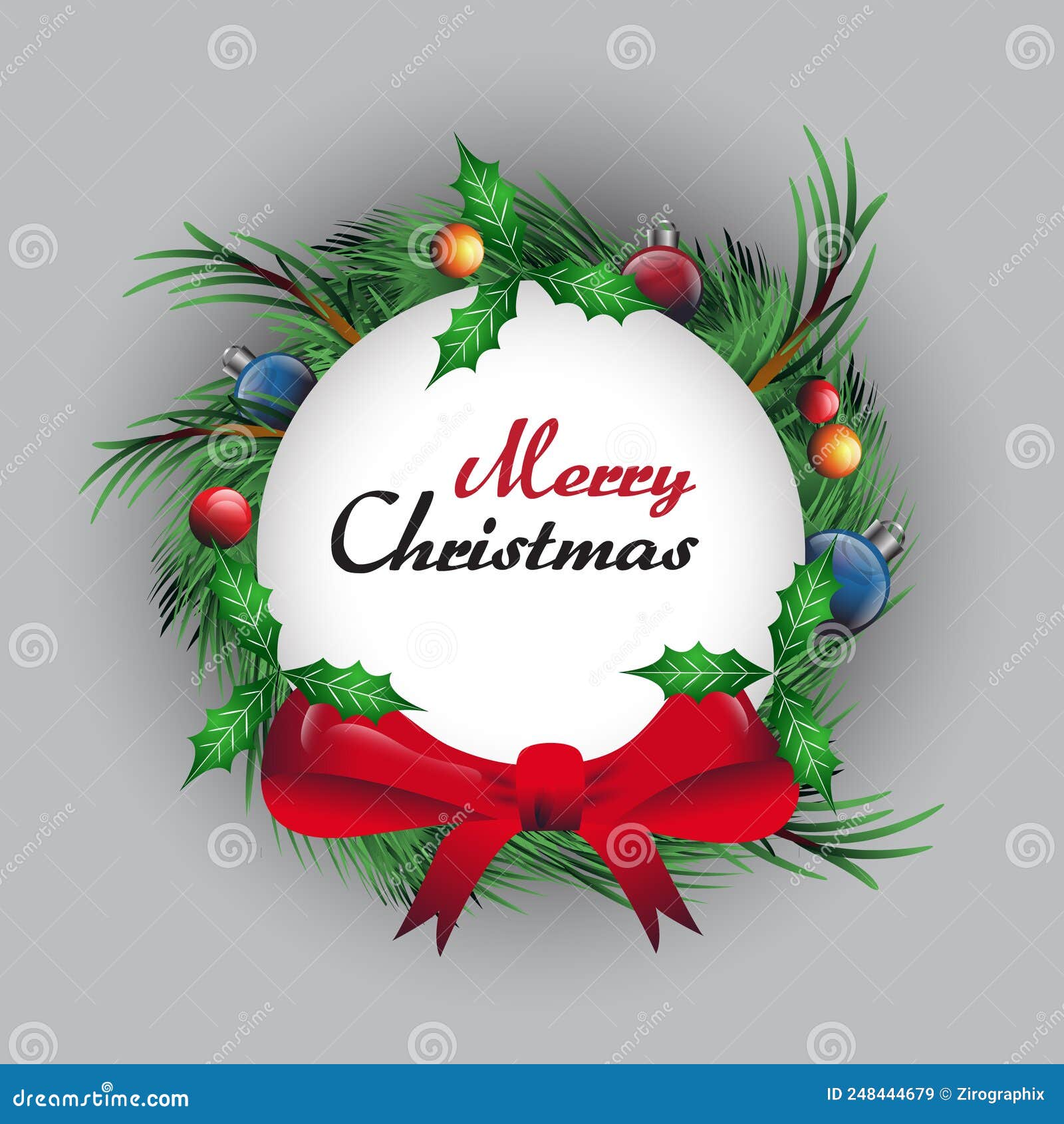 Christmas Card Vector Art Illustration Stock Illustration ...