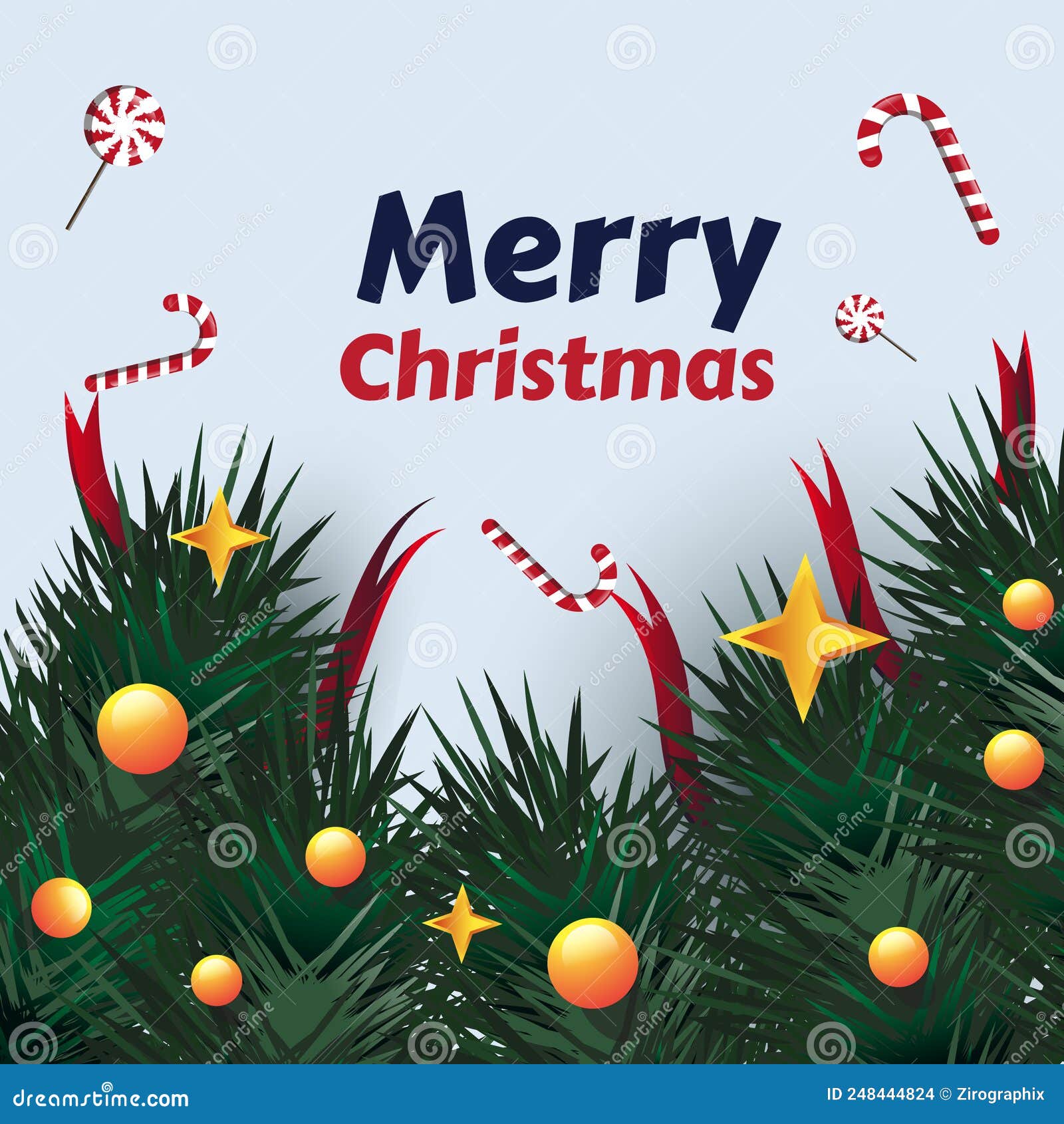 Christmas Card Vector Art Illustration Stock Vector - Illustration of ...