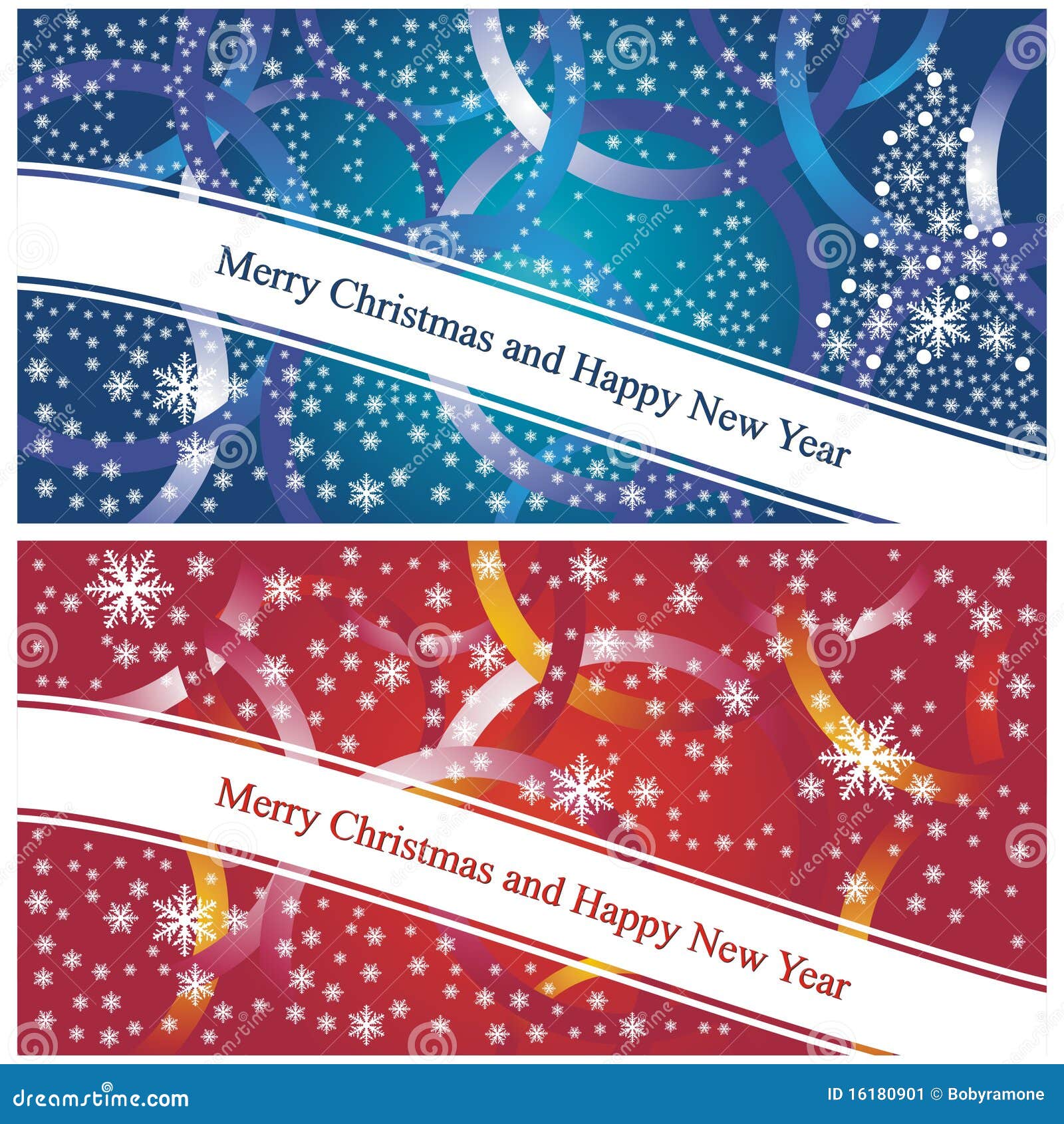 Christmas Cards Blue and Red Stock Vector - Illustration of card ...
