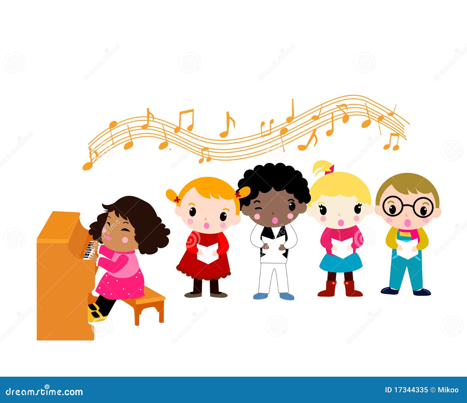 Christmas Carol Choir. Male And Female Christmas Singing Characters ...