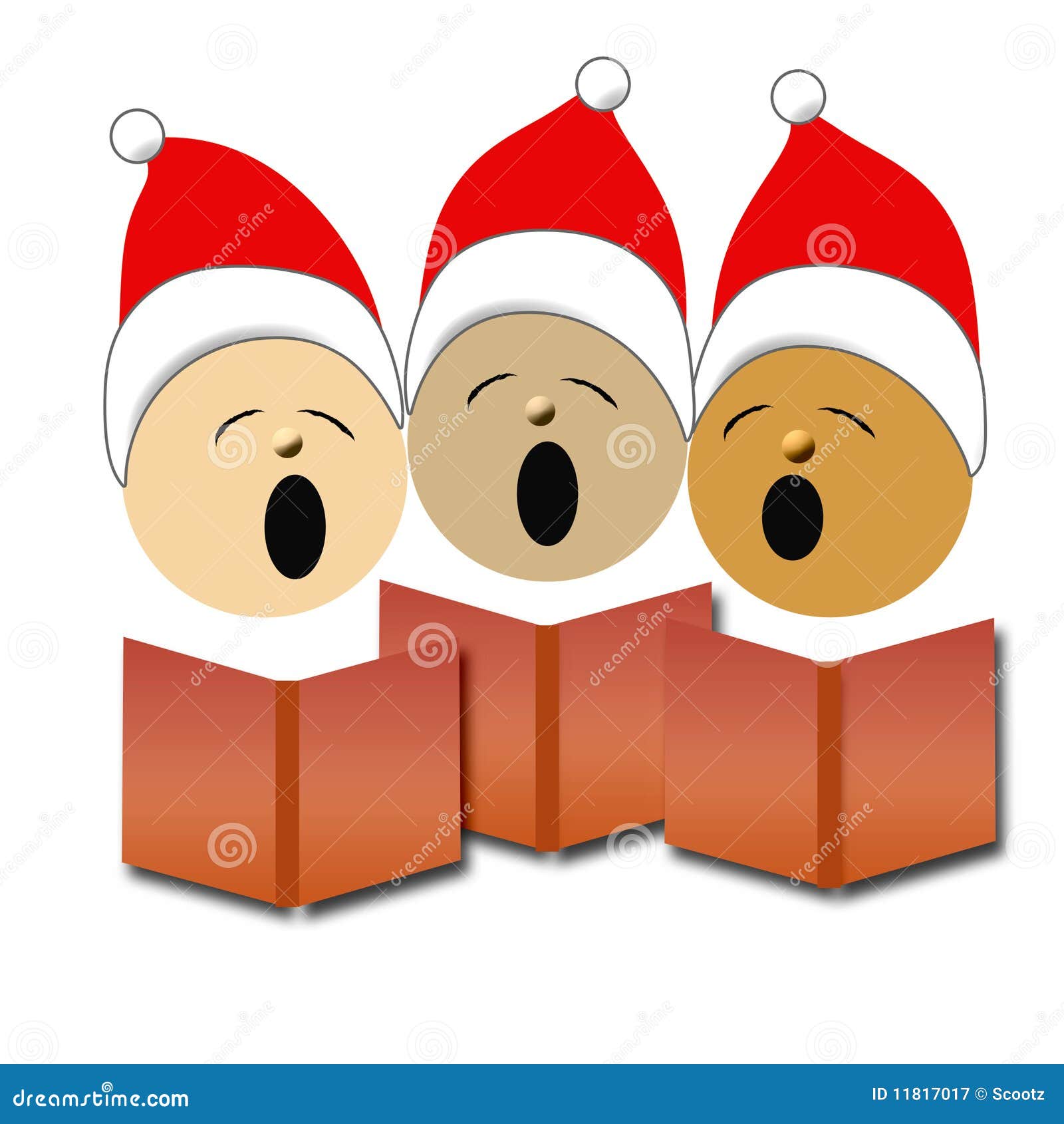 Christmas Carolers Illustration Stock Illustration - Illustration of ...