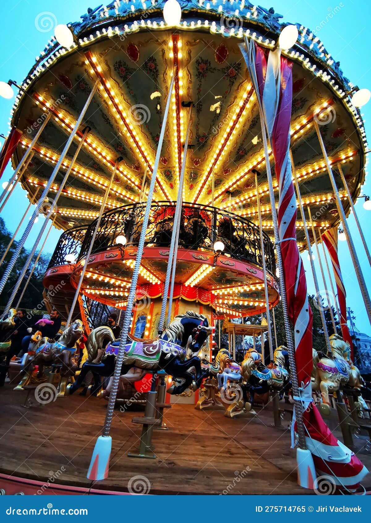 Christmas Carousel from Wienna Editorial Image - Image of square ...