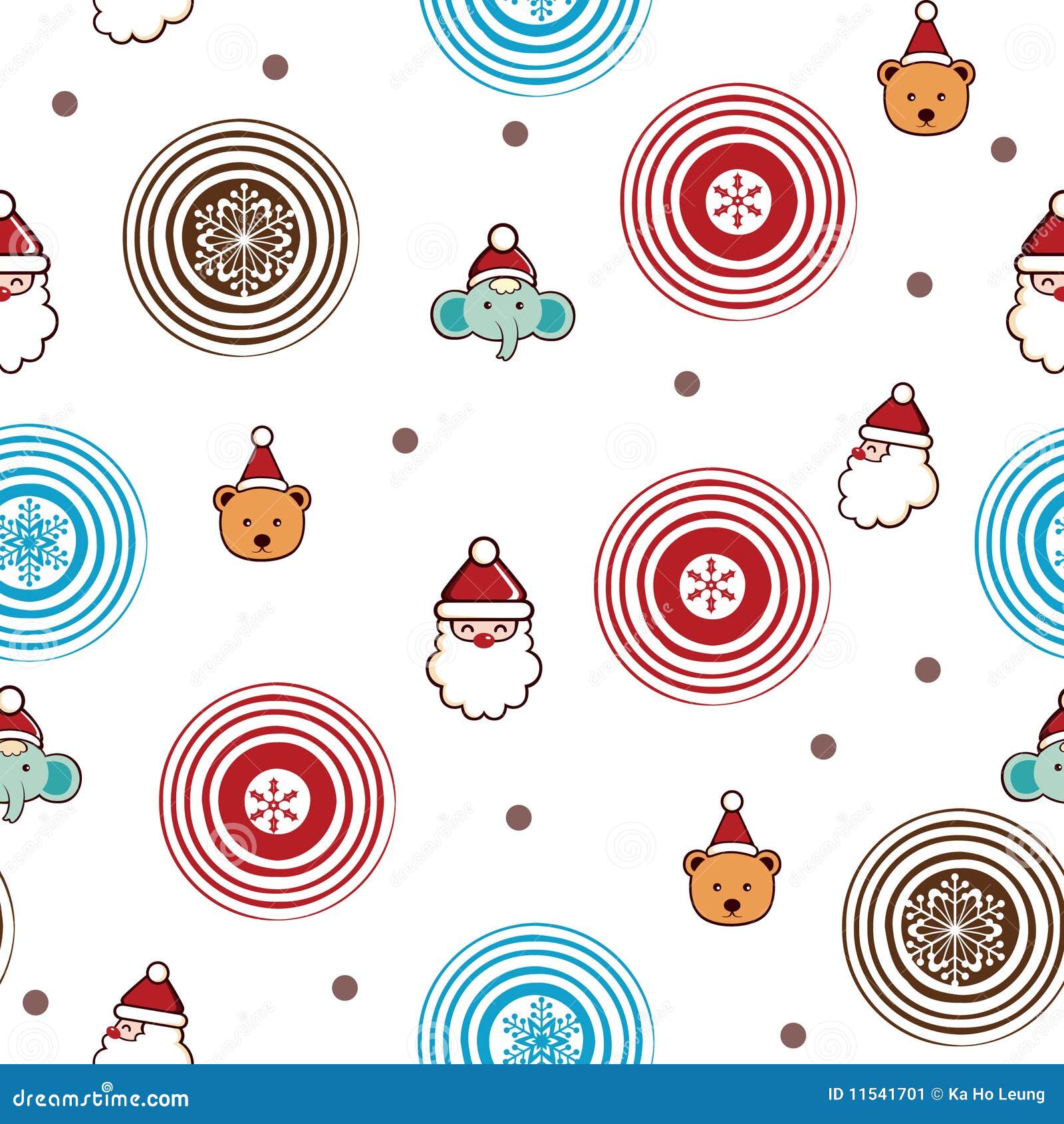 Christmas Cartoon Character Pattern Stock Vector - Illustration of ...