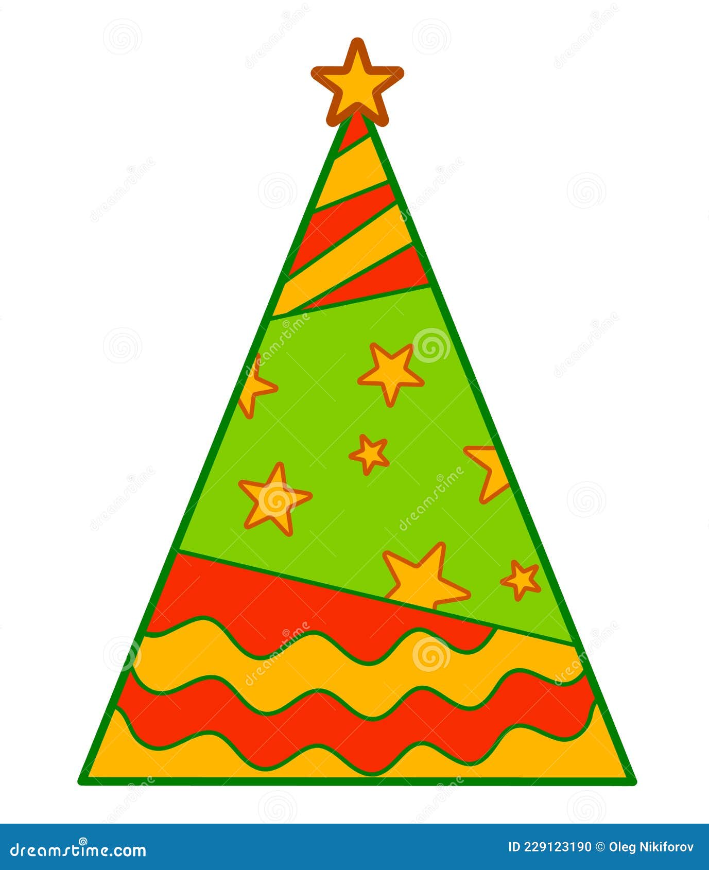Christmas Cartoons Clip Art. Christmas Tree Vector Illustration Stock ...