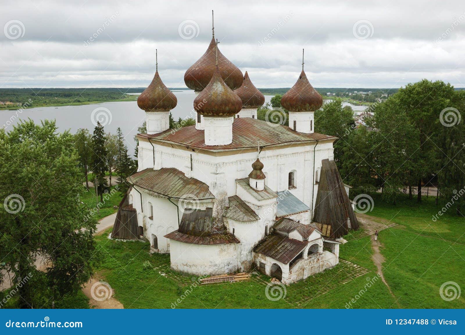 Christmas Cathedral in Kargopol, North Russia Stock Photo - Image of ...