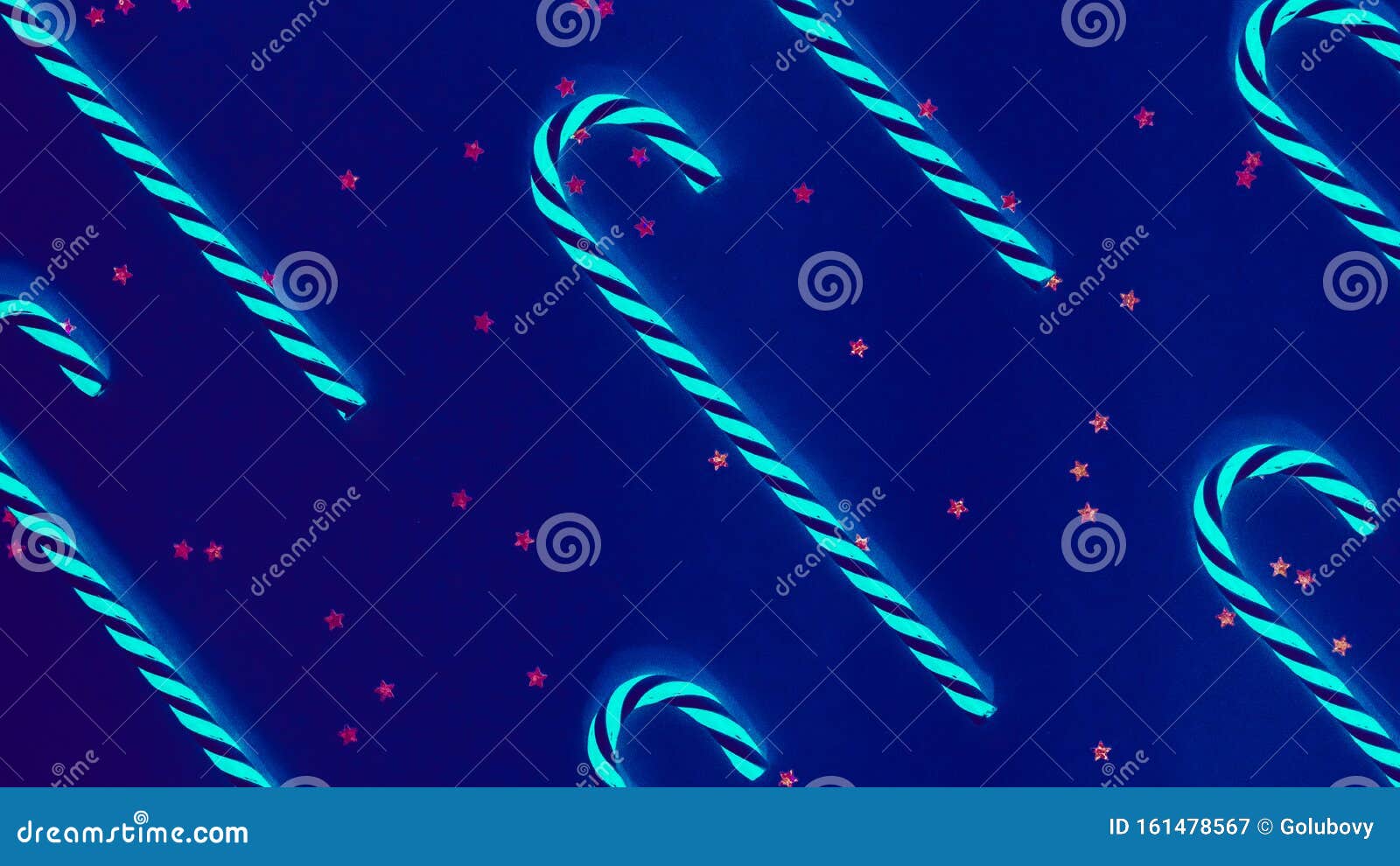 Christmas Celebration Blue Candy Cane Pattern Stock Image - Image of ...