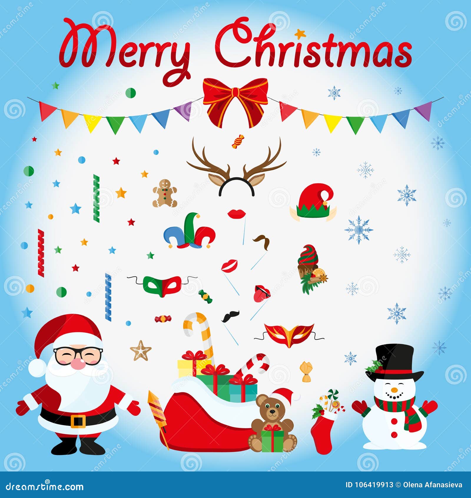 Christmas Celebration. Party. Icon. Vector. Flat. Stock Illustration ...