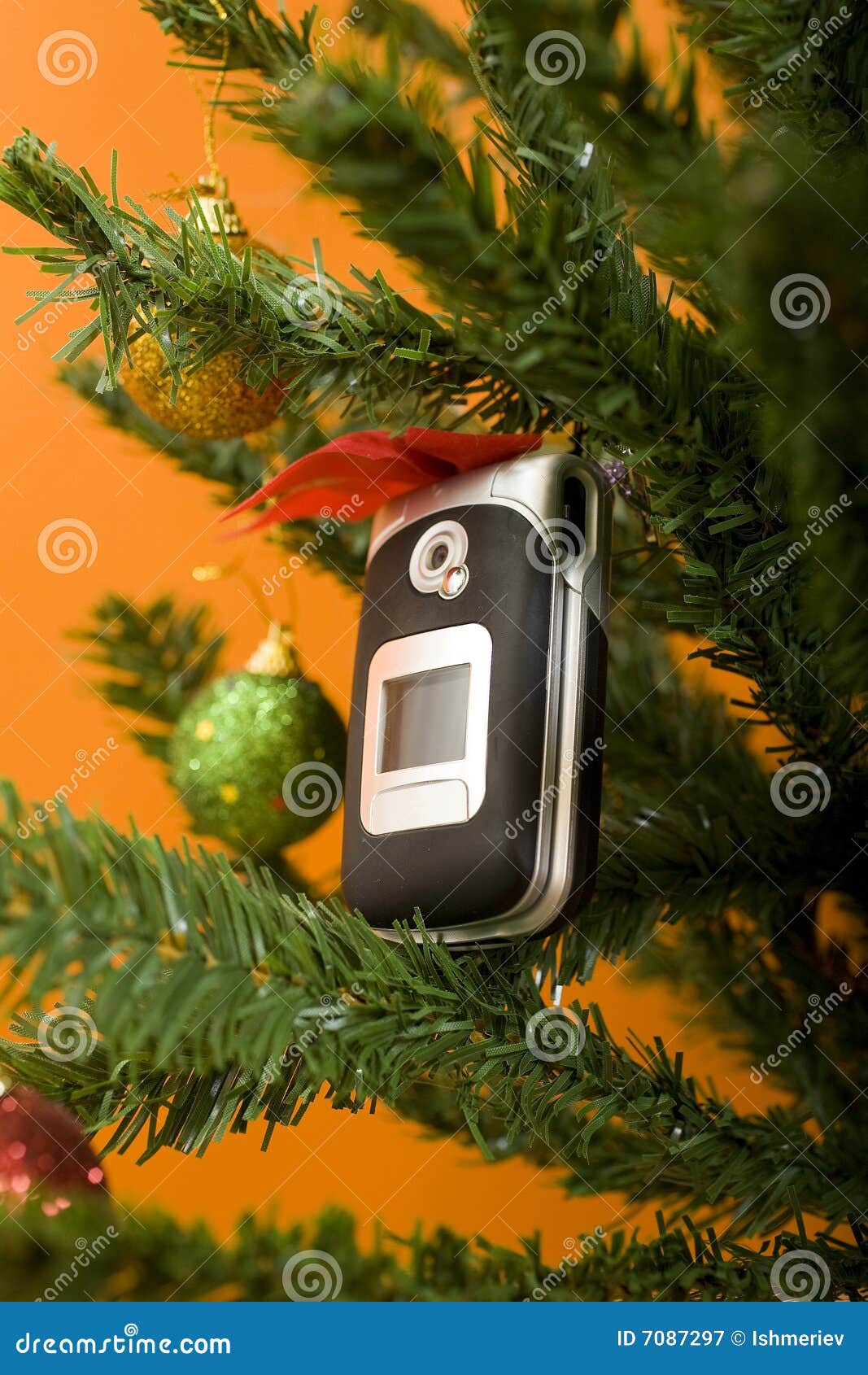 Christmas cellphone stock image. Image of celebration - 7087297