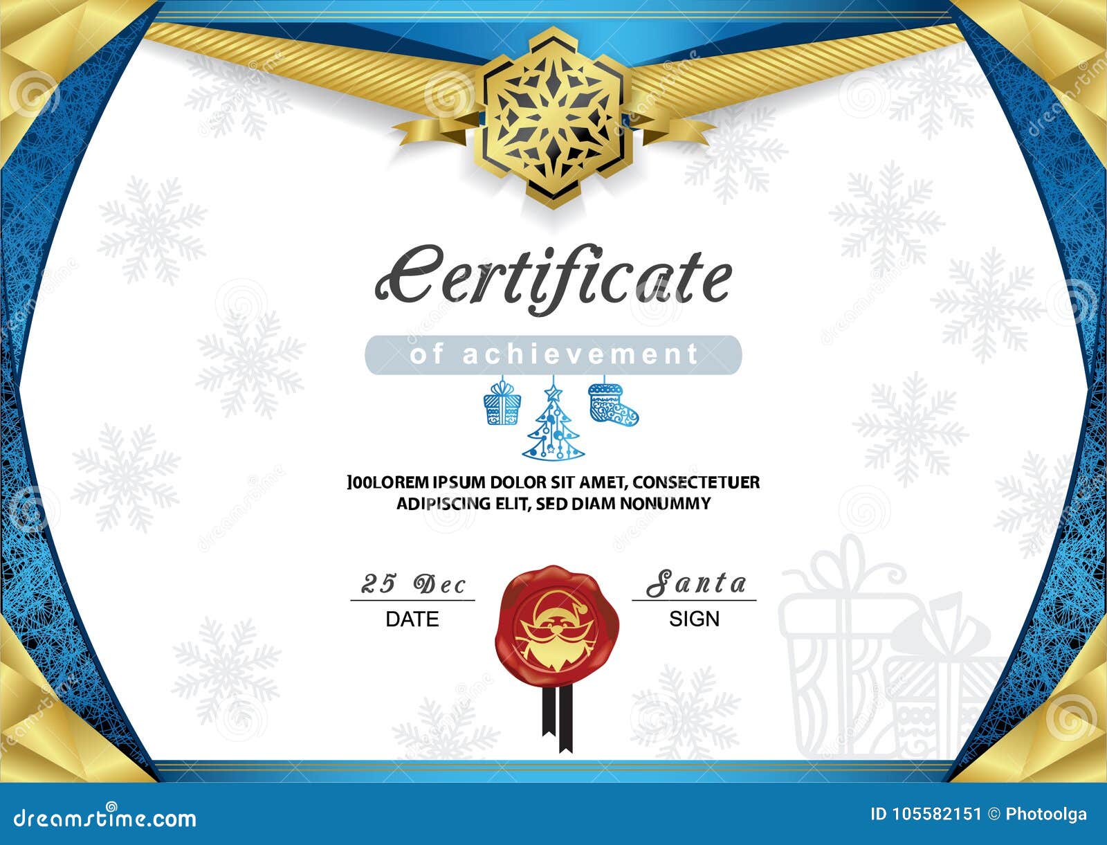 Blue Snowflake Certificate Stock Illustrations – 593 Blue Snowflake ...