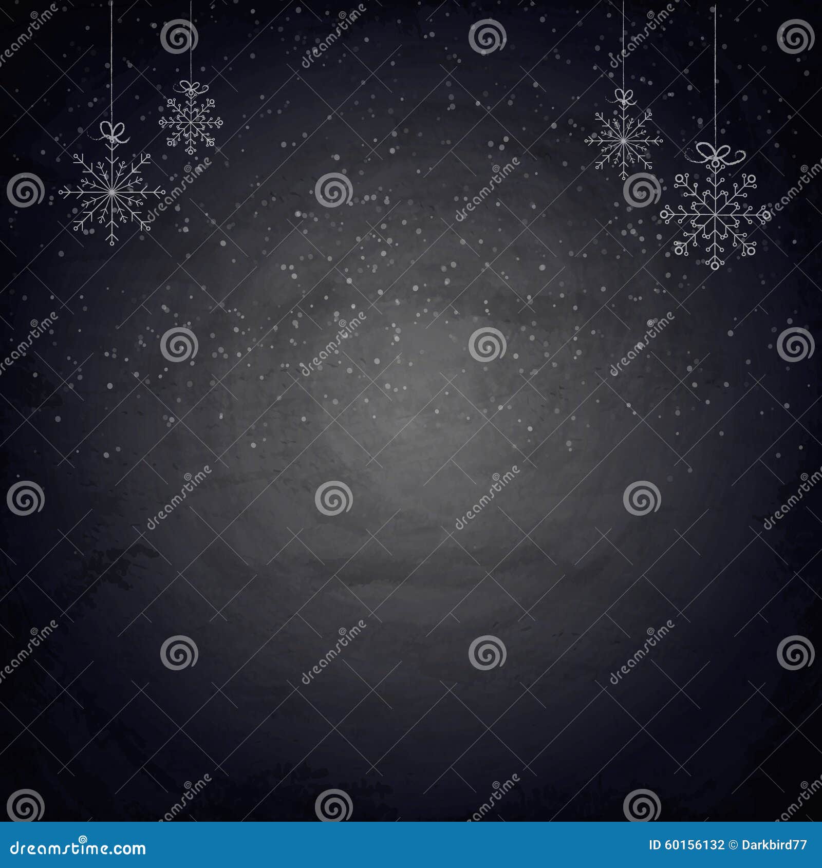 Christmas Chalkboard Background with Snowflakes Stock Illustration ...
