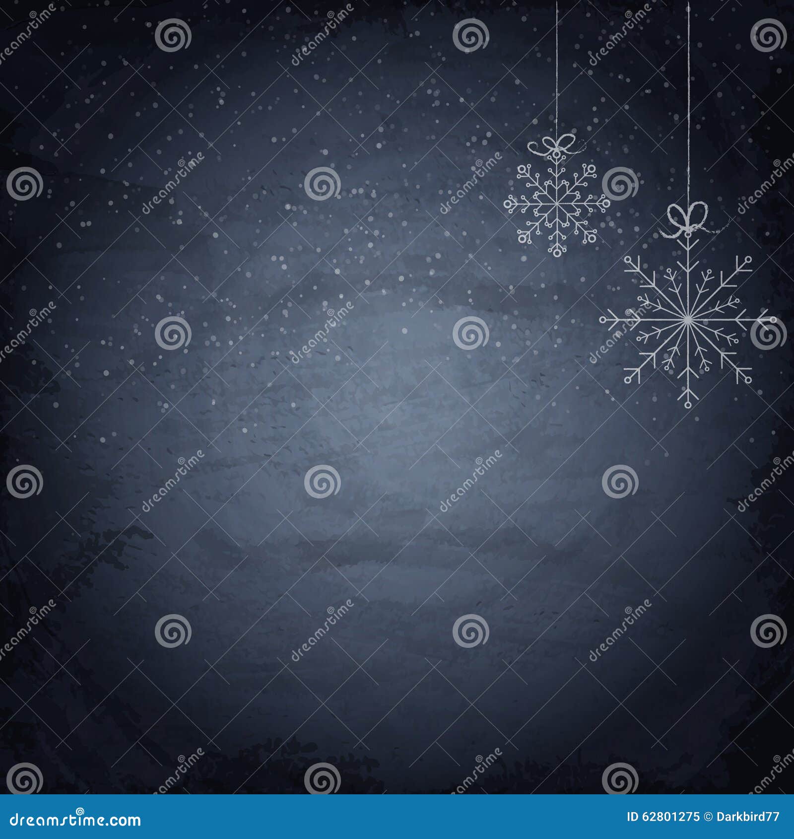 Christmas Chalkboard Background with Snowflakes Stock Illustration ...