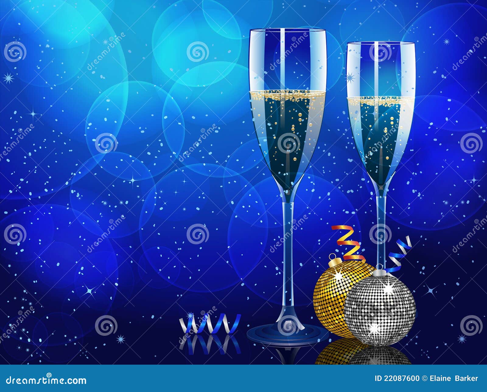 Champagne Christmas Flutes Stock Illustrations – 136 Champagne ...