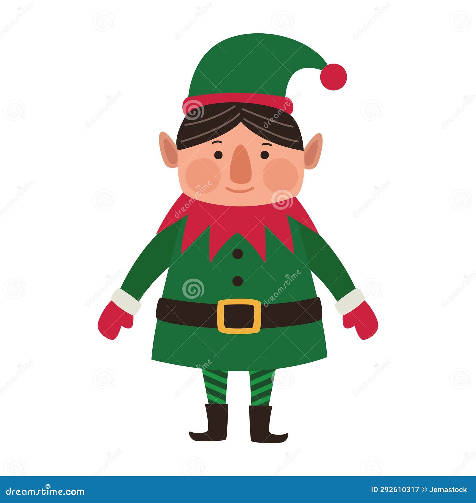 Christmas character elf stock illustration. Illustration of cheerful ...