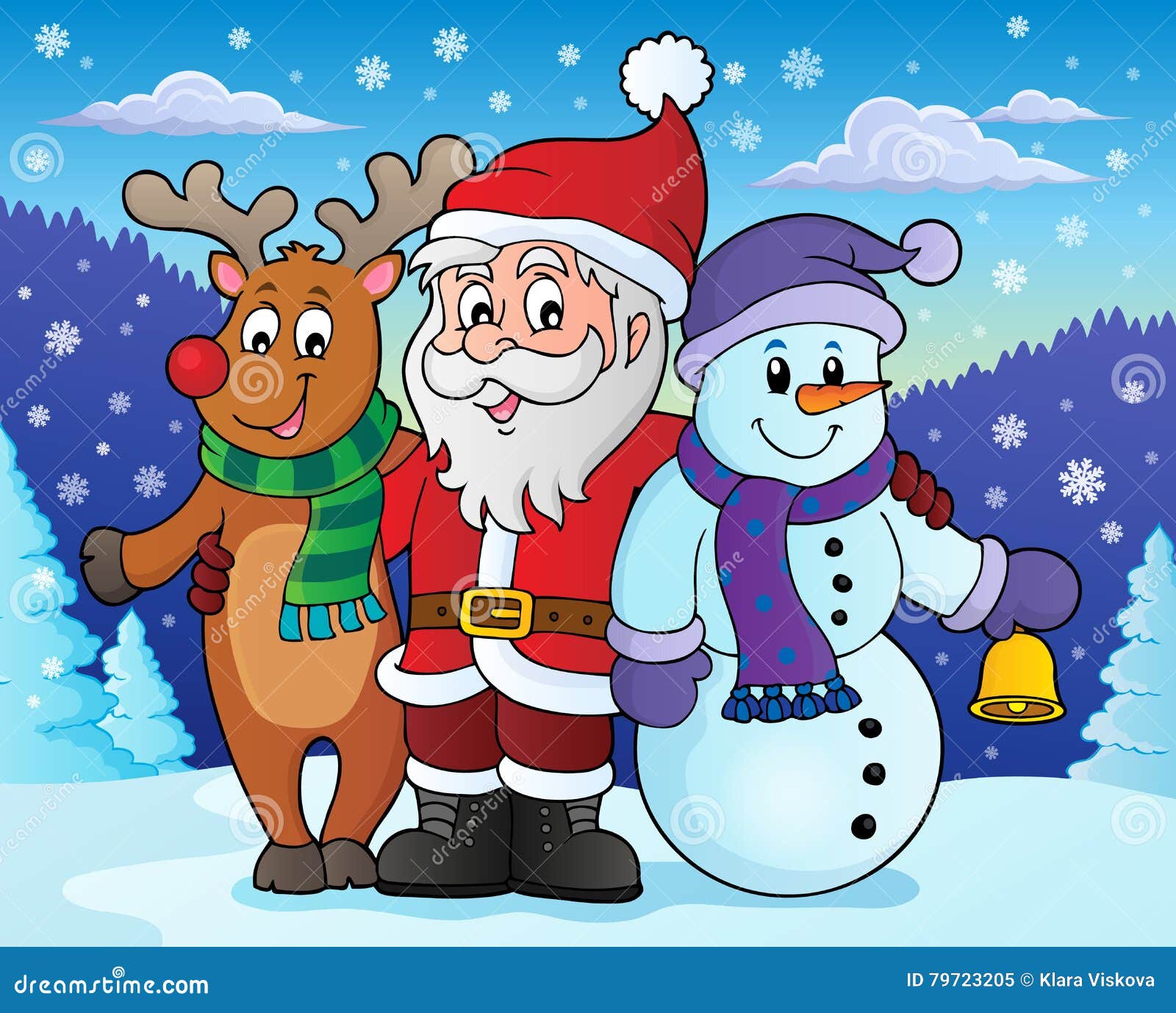 Christmas Characters Theme Image 4 Stock Vector - Illustration of ...