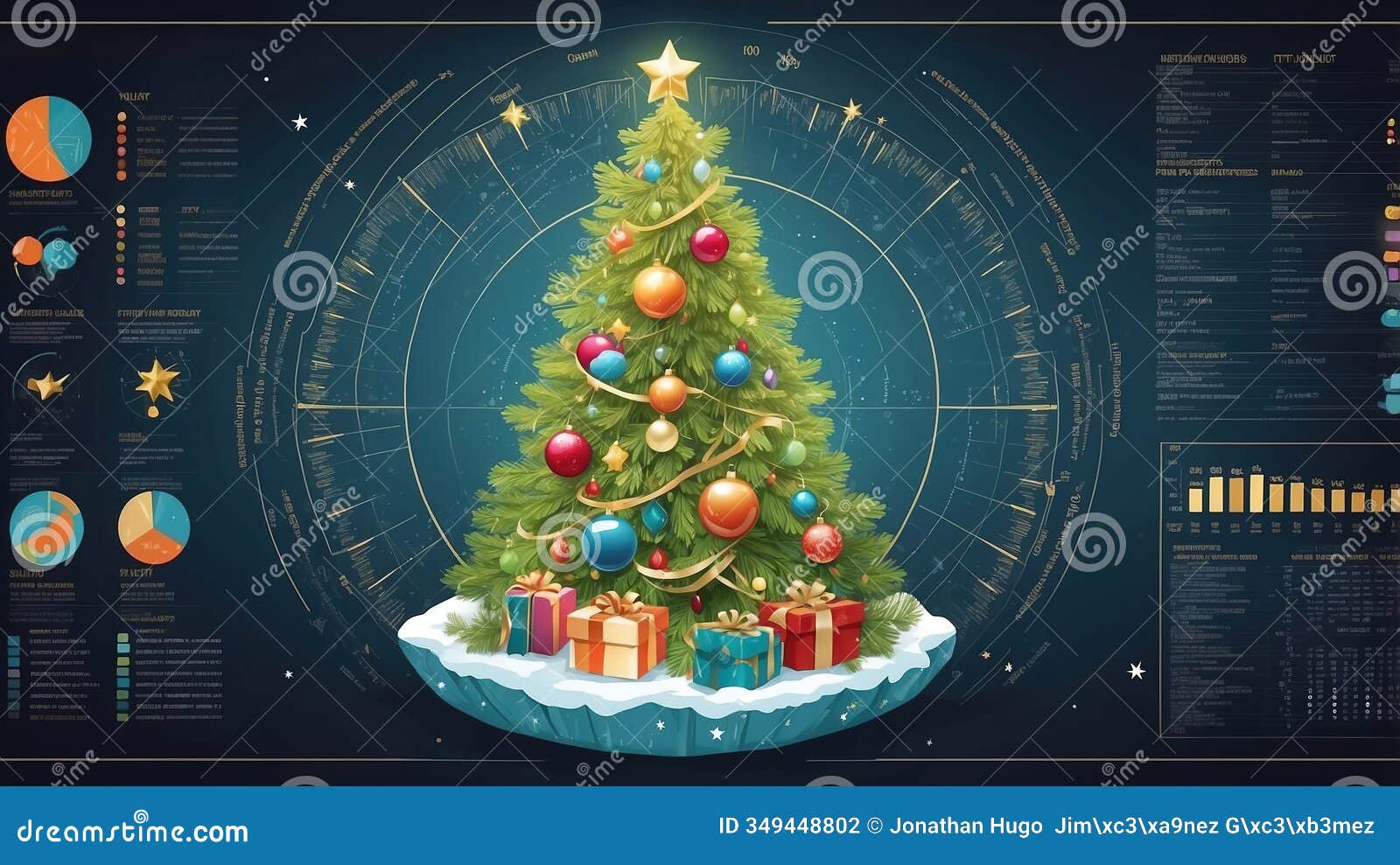 Christmas Chart, Background Stock Illustration - Illustration of plant ...