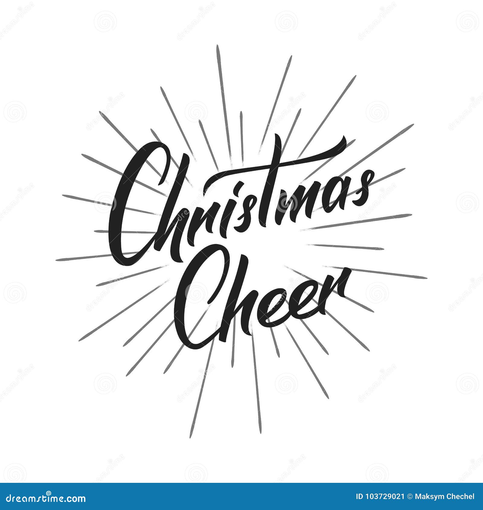 Christmas. Christmas Cheer Text Lettering Design Stock Vector ...