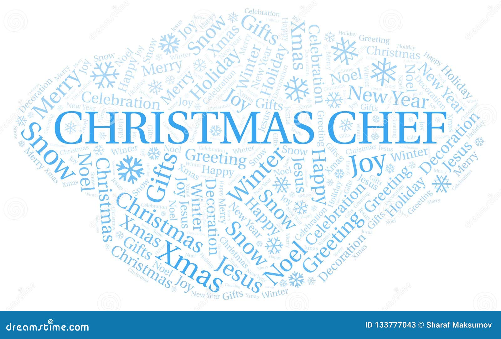 Christmas Chef word cloud stock illustration. Illustration of year ...