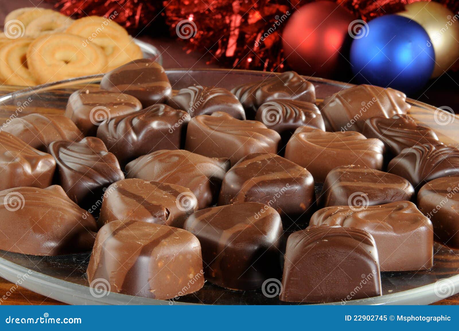 Christmas chocolates stock image. Image of food, shortbread - 22902745