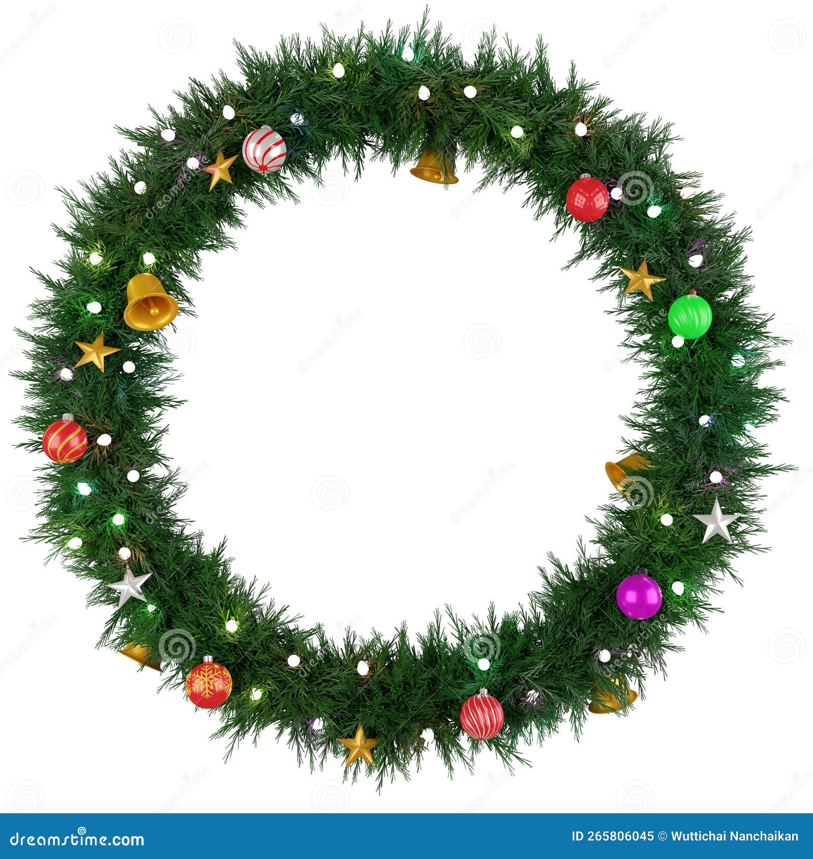 Christmas Circle Tree with Decorations Stock Illustration ...