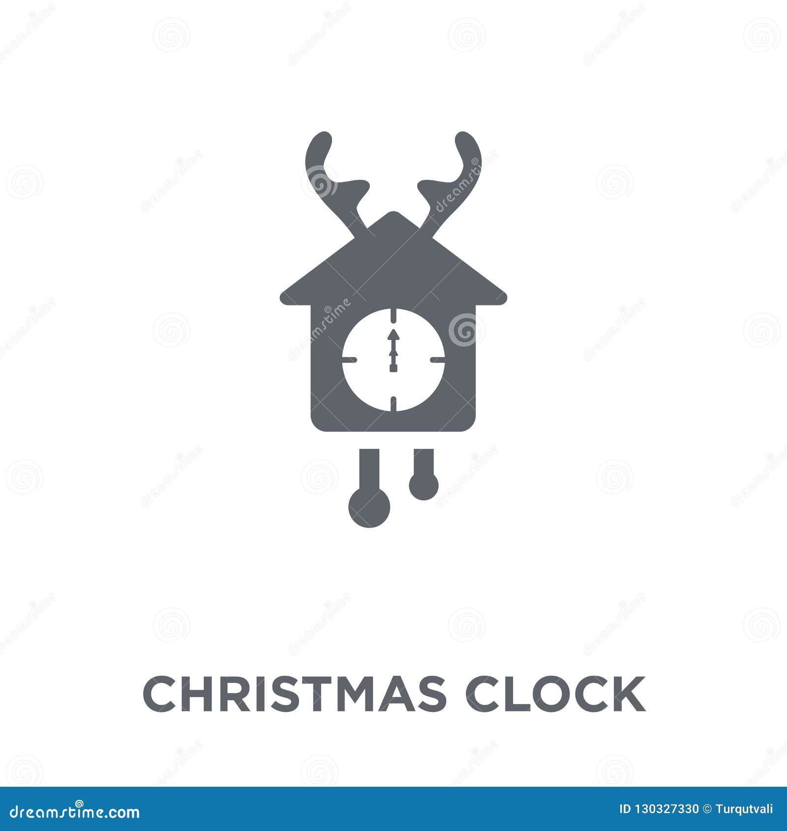 Christmas Clock Icon from Christmas Collection. Stock Vector ...