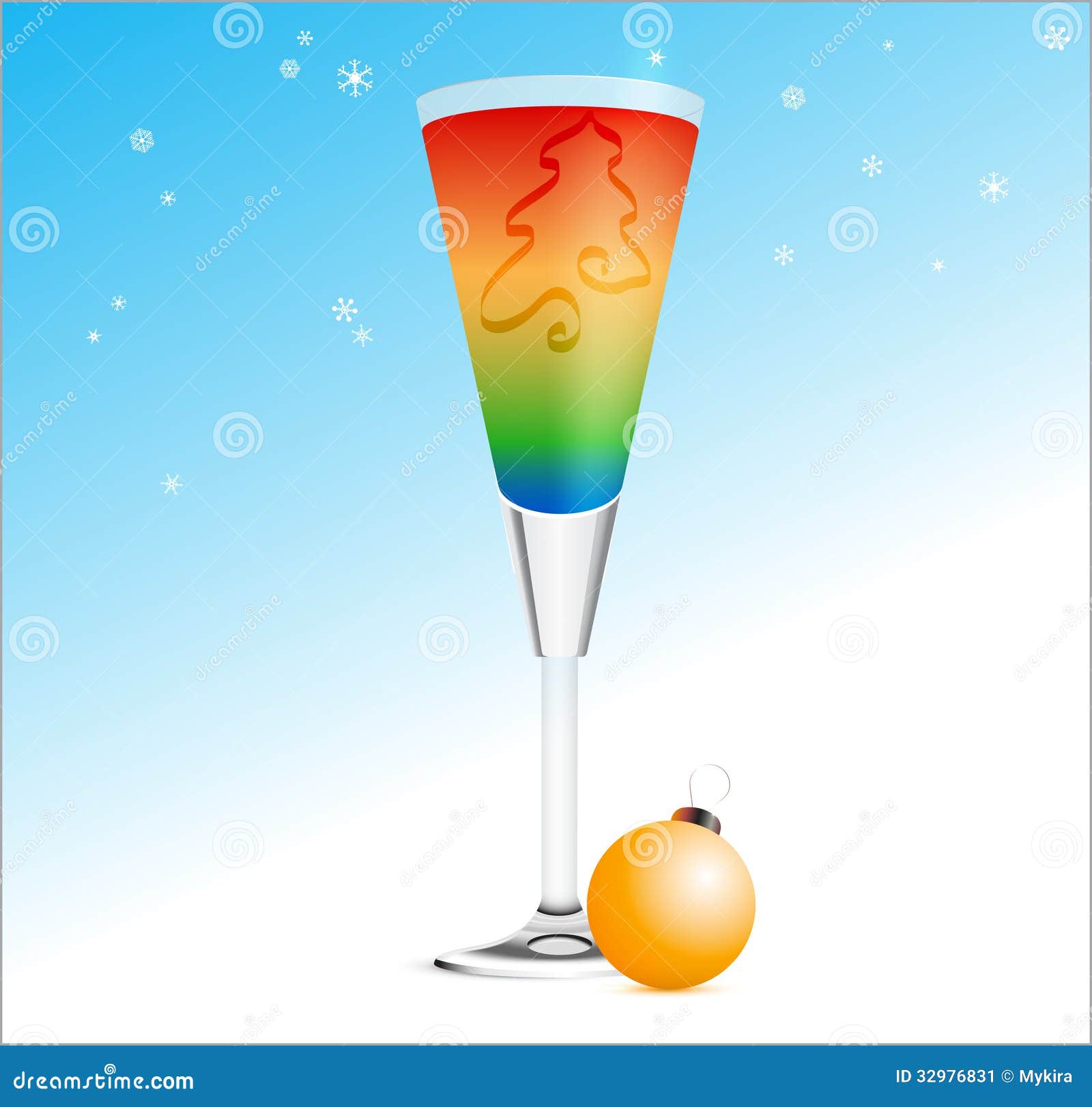 Christmas Cocktail. EPS10 Vector Stock Vector - Illustration of curve ...