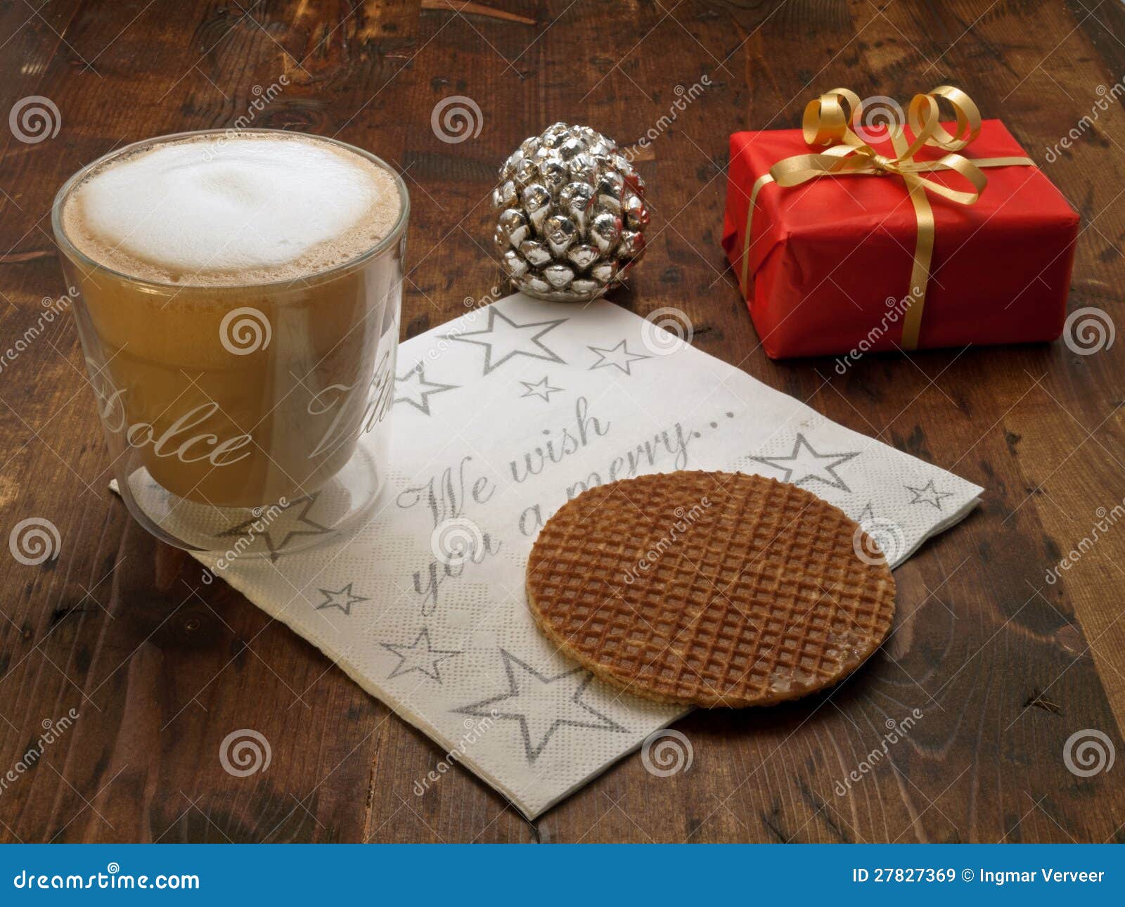 Christmas coffe break stock image. Image of dutch, waffle - 27827369