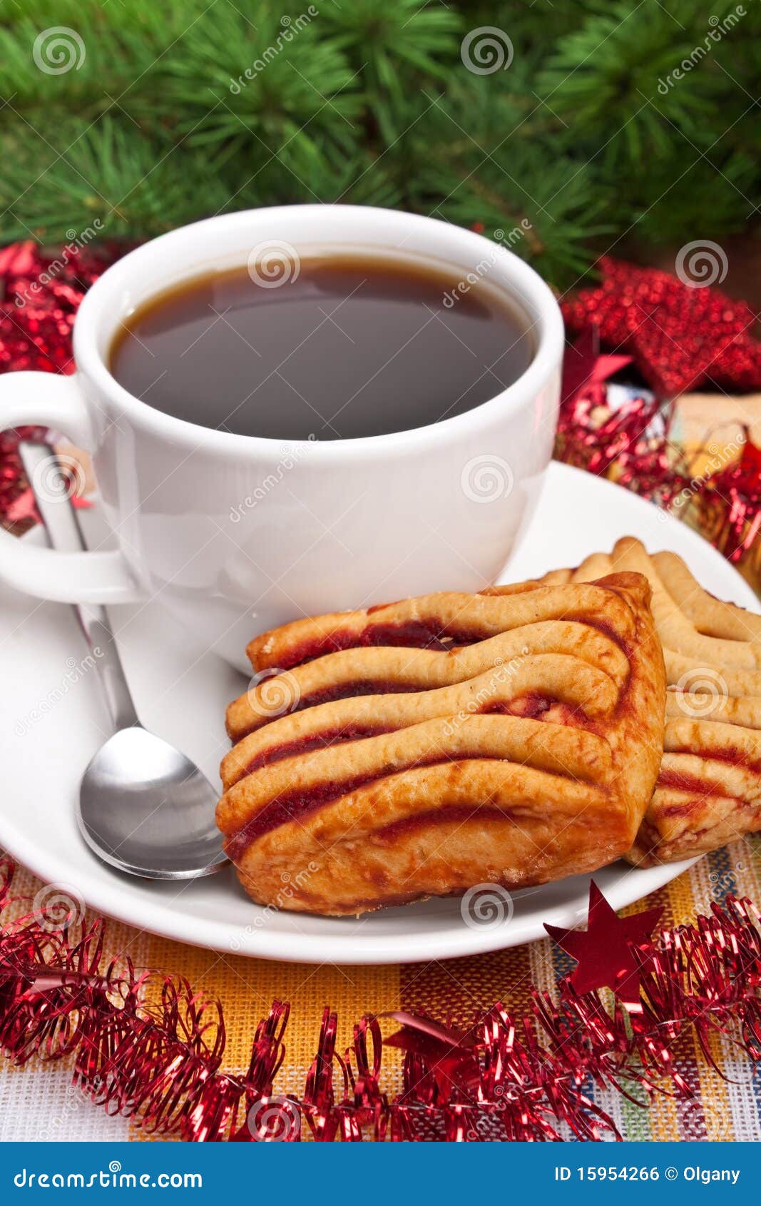 Christmas coffee stock photo. Image of delicious, cookie - 15954266