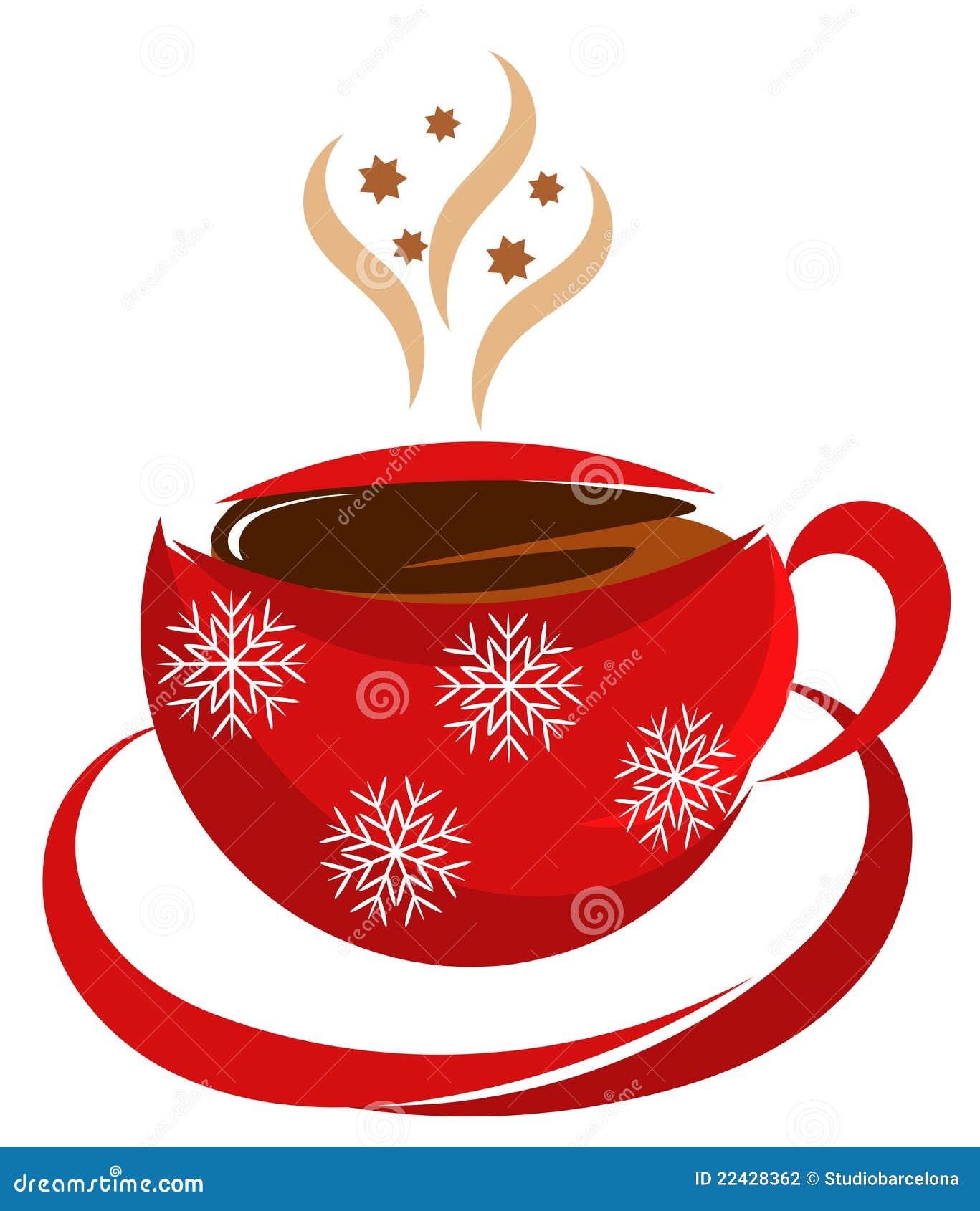 Christmas coffee cup stock vector. Illustration of artistic - 22428362