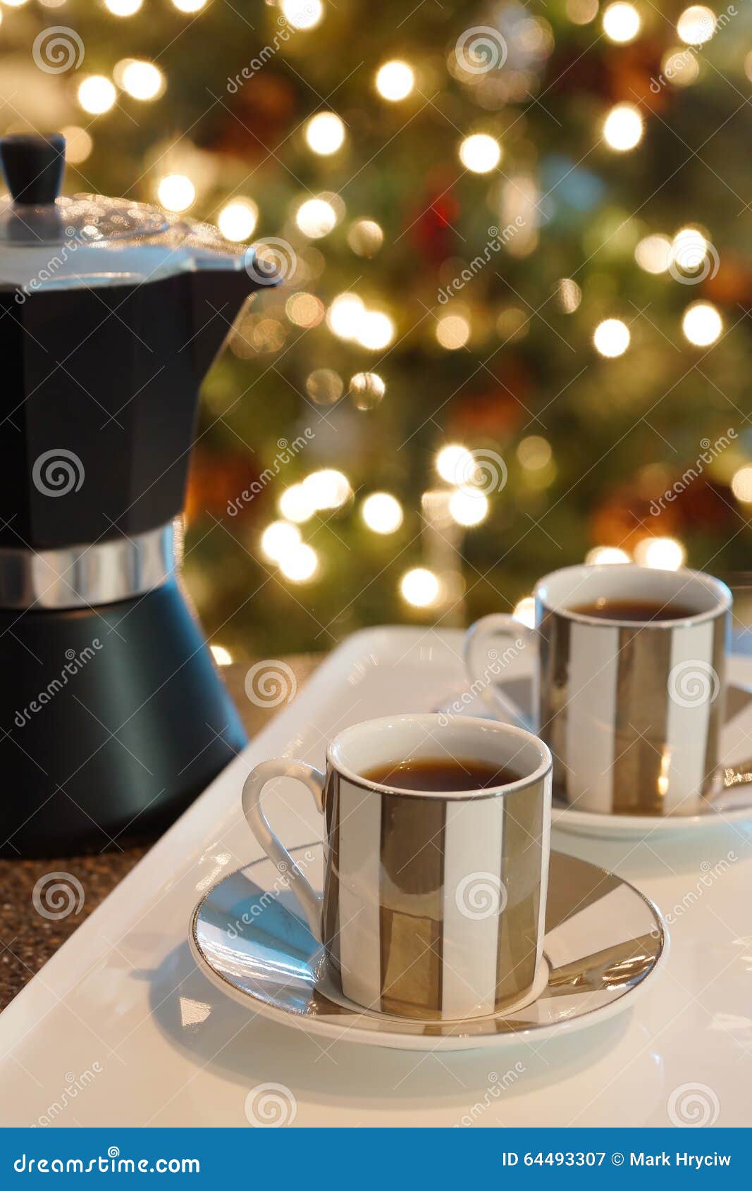 Christmas Coffee Espresso Maker Stock Image - Image of december ...
