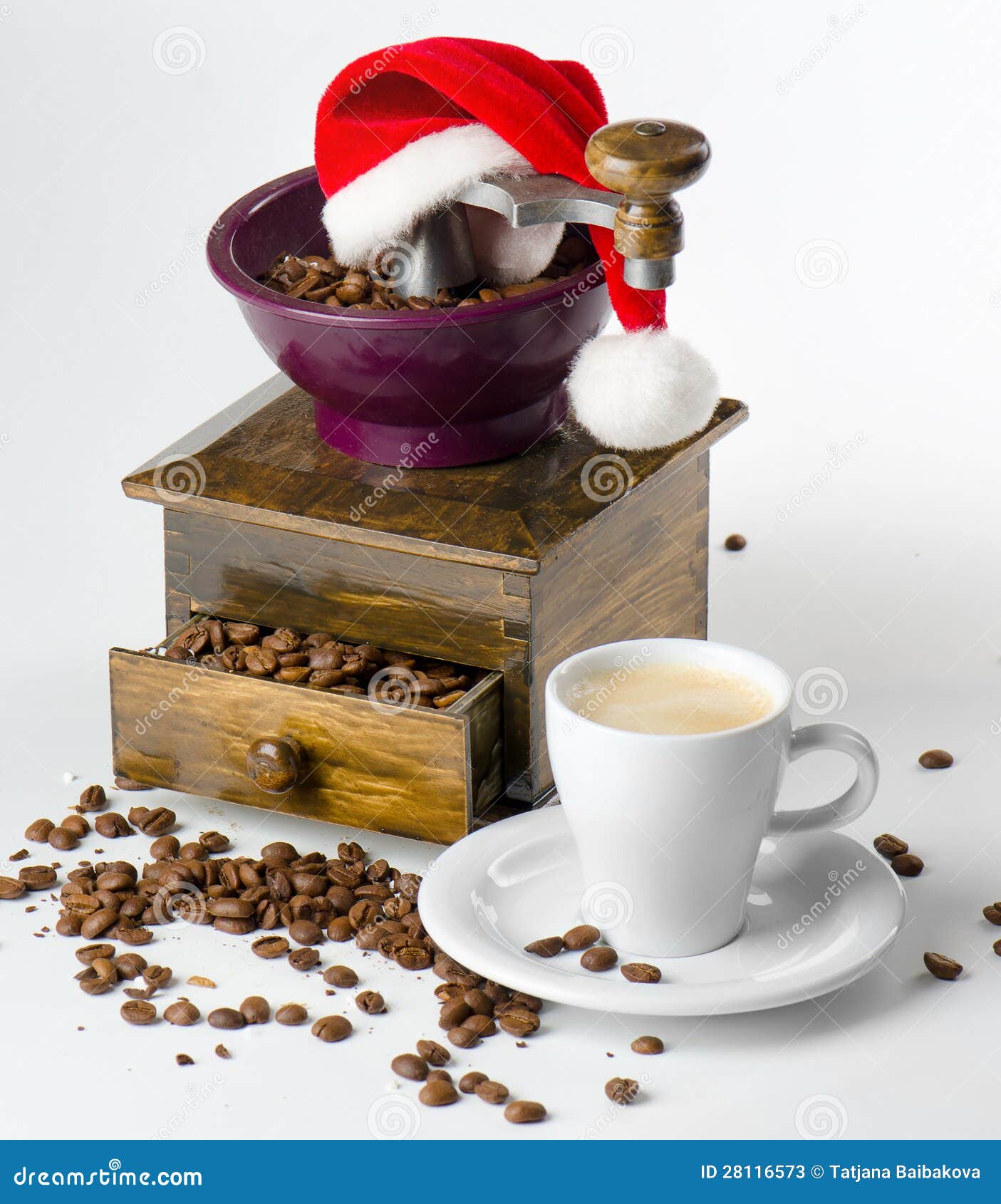 Christmas coffee grinder stock image. Image of drink - 28116573